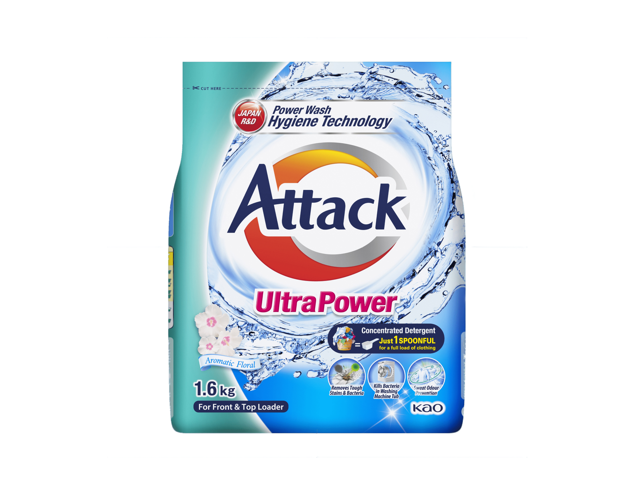 Attack Powder Detergent Regular, 1.6 kg - UltraPower