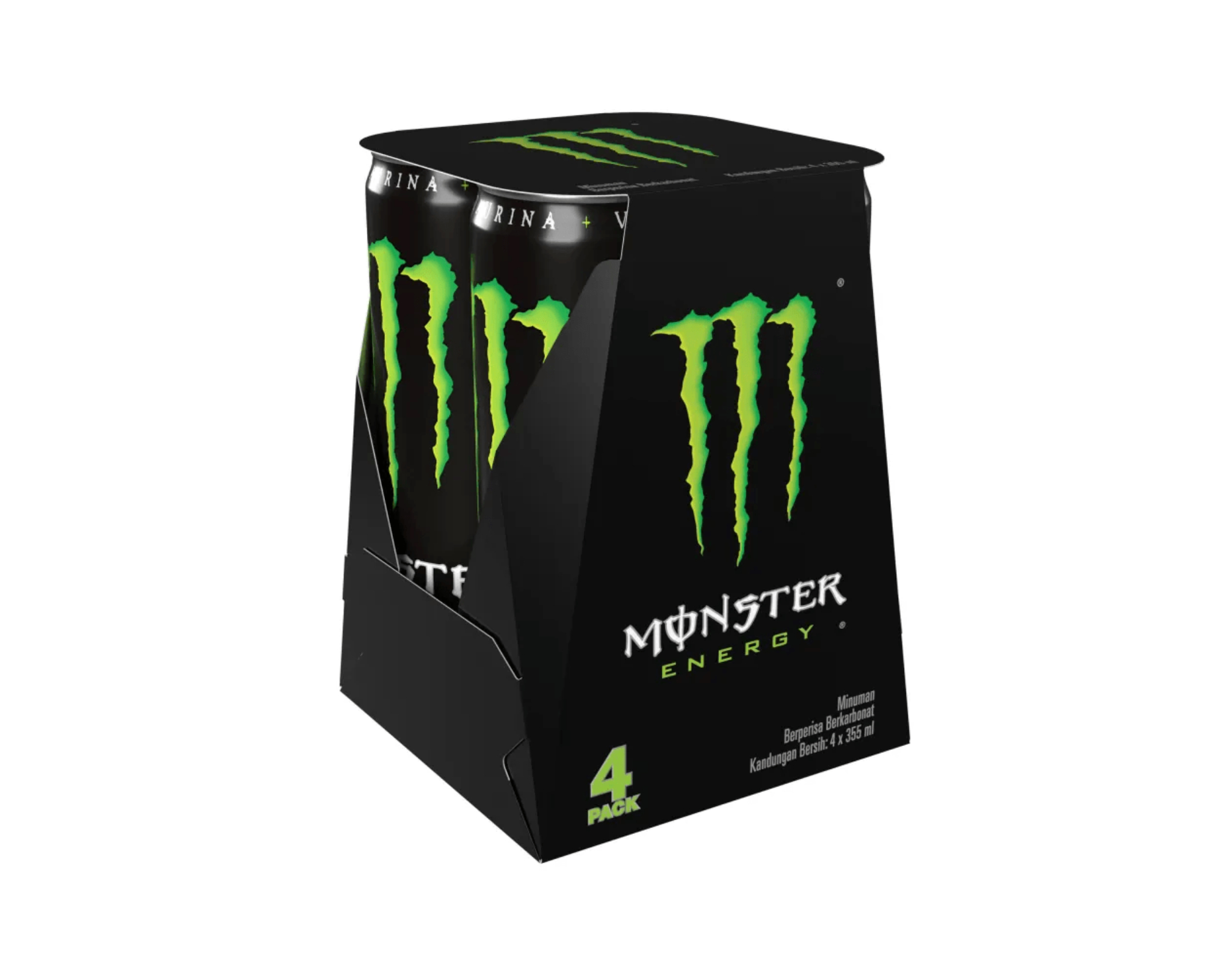 Monster Energy Drink, 4 x 355 ml - Energy Boost