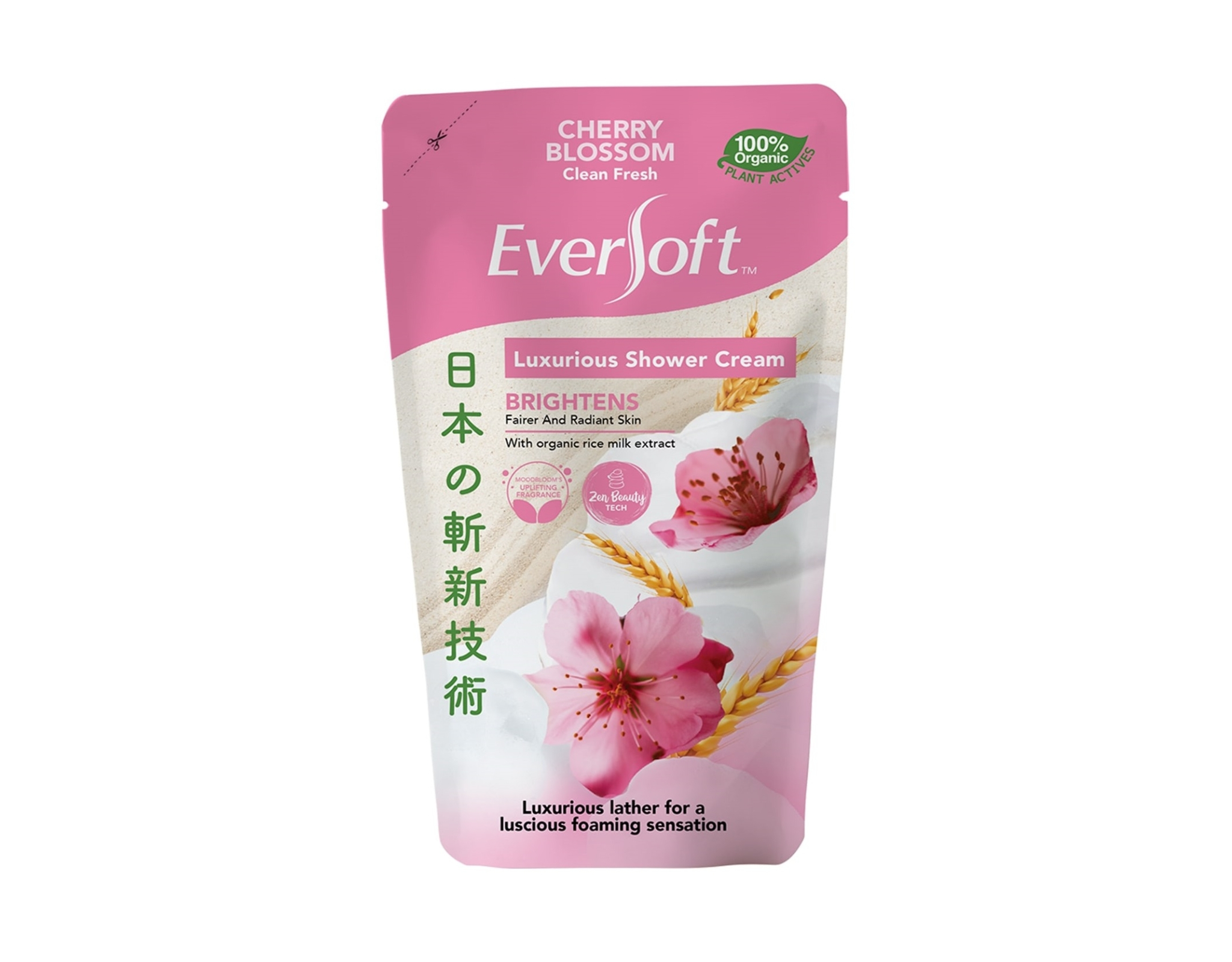 Eversoft Cherry Blossom Shower Cream Pouch | myaeon2go