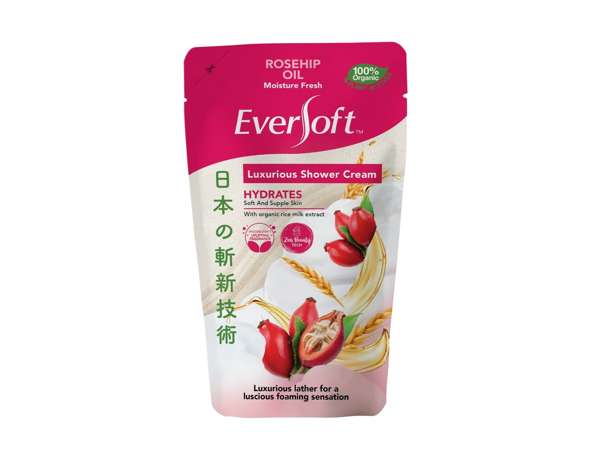 Eversoft Rosehip Shower Cream Pouch | myaeon2go