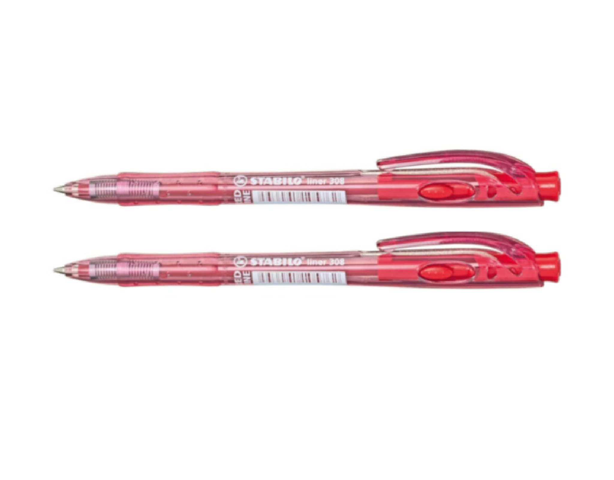 Stabilo Liner 308 Retractable Ballpoint Pen 0.7mm Red | myaeon2go