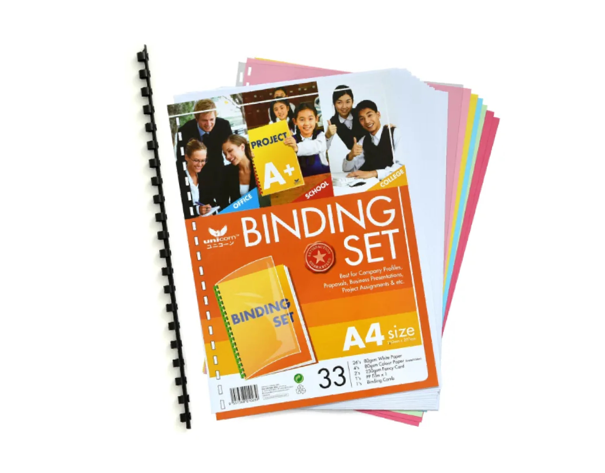 Unicorn Binding Set A4 Size White (UBS-33) | myaeon2go