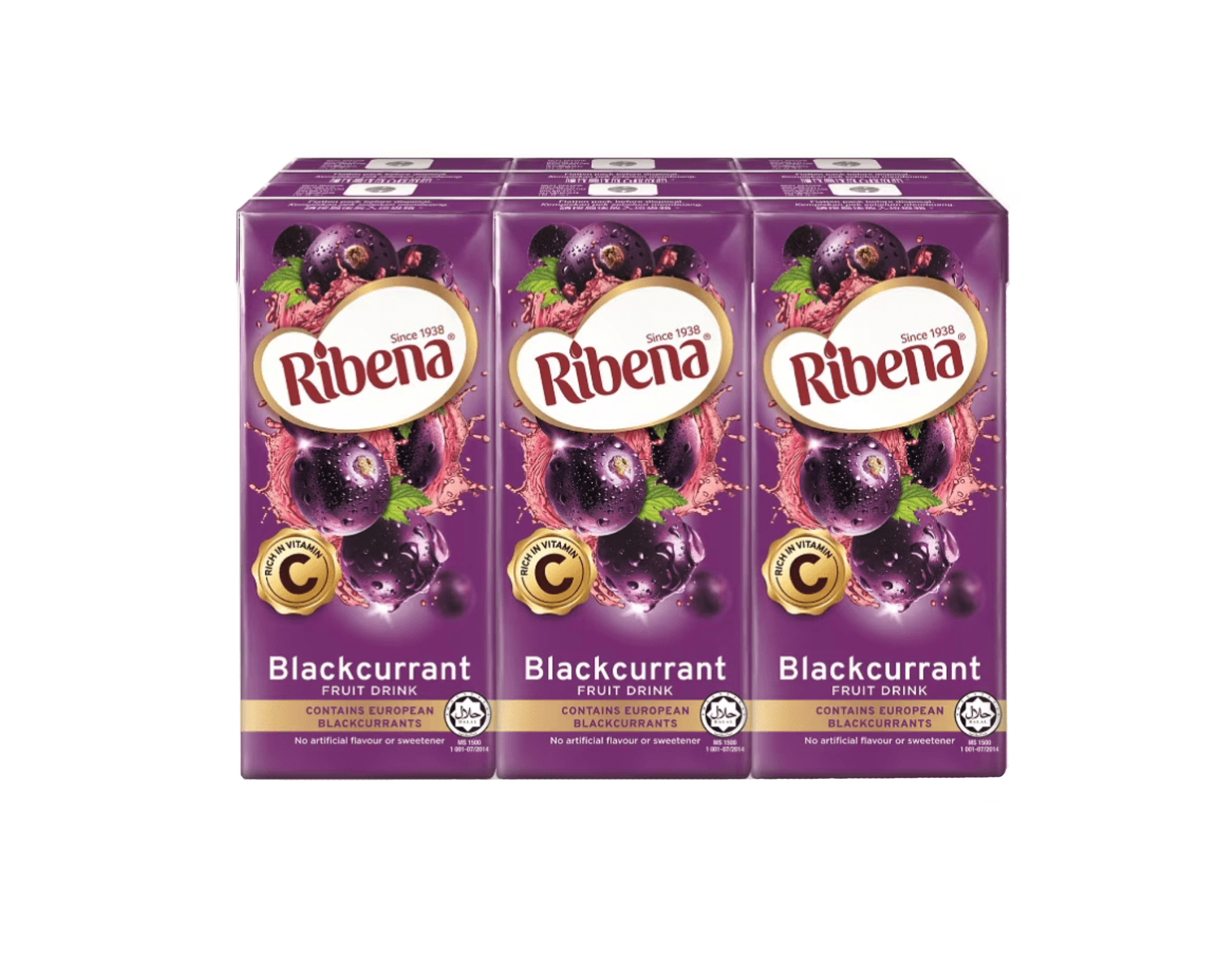 Ribena Blackcurrant, 6 x 200 ml - No Artificial Sweetener