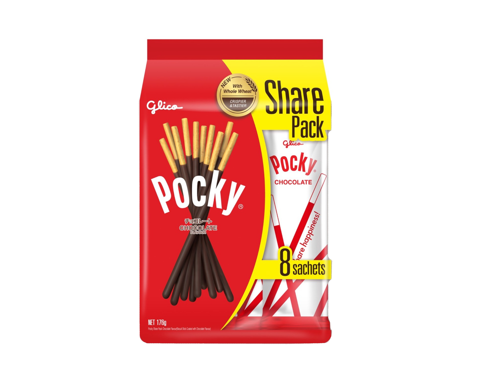 Pocky Family Pack Chocolate 176 g Delicious Biscuit Sticks