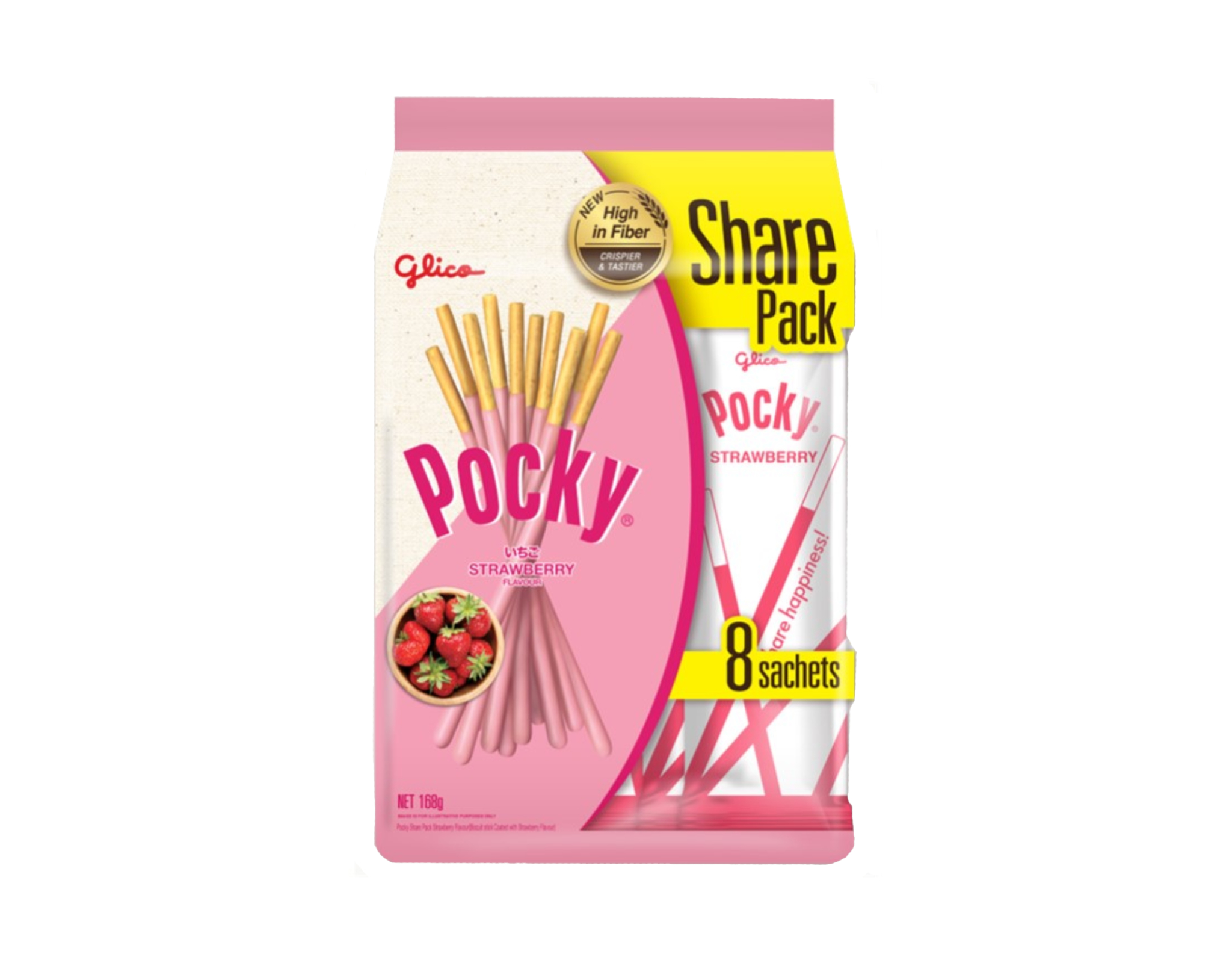 Pocky Family Pack Strawberry, 168 g - Delicious Flavor