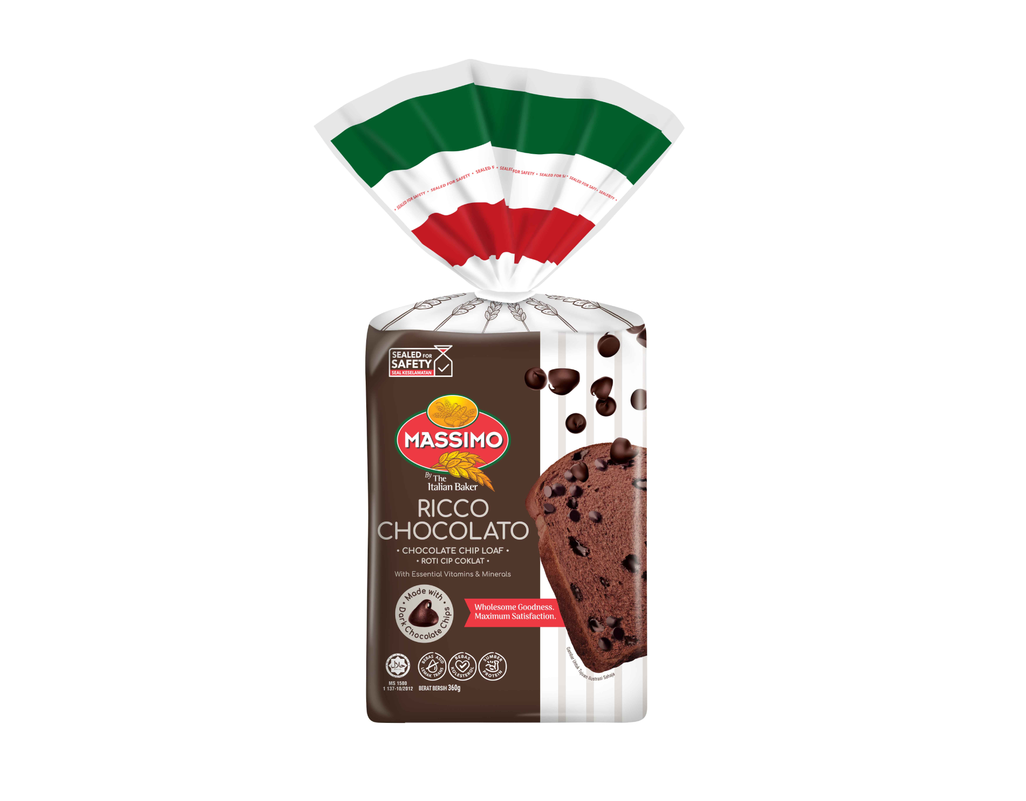 Massimo Ricco Chocolato, 400g - Chocolate Chip Loaf