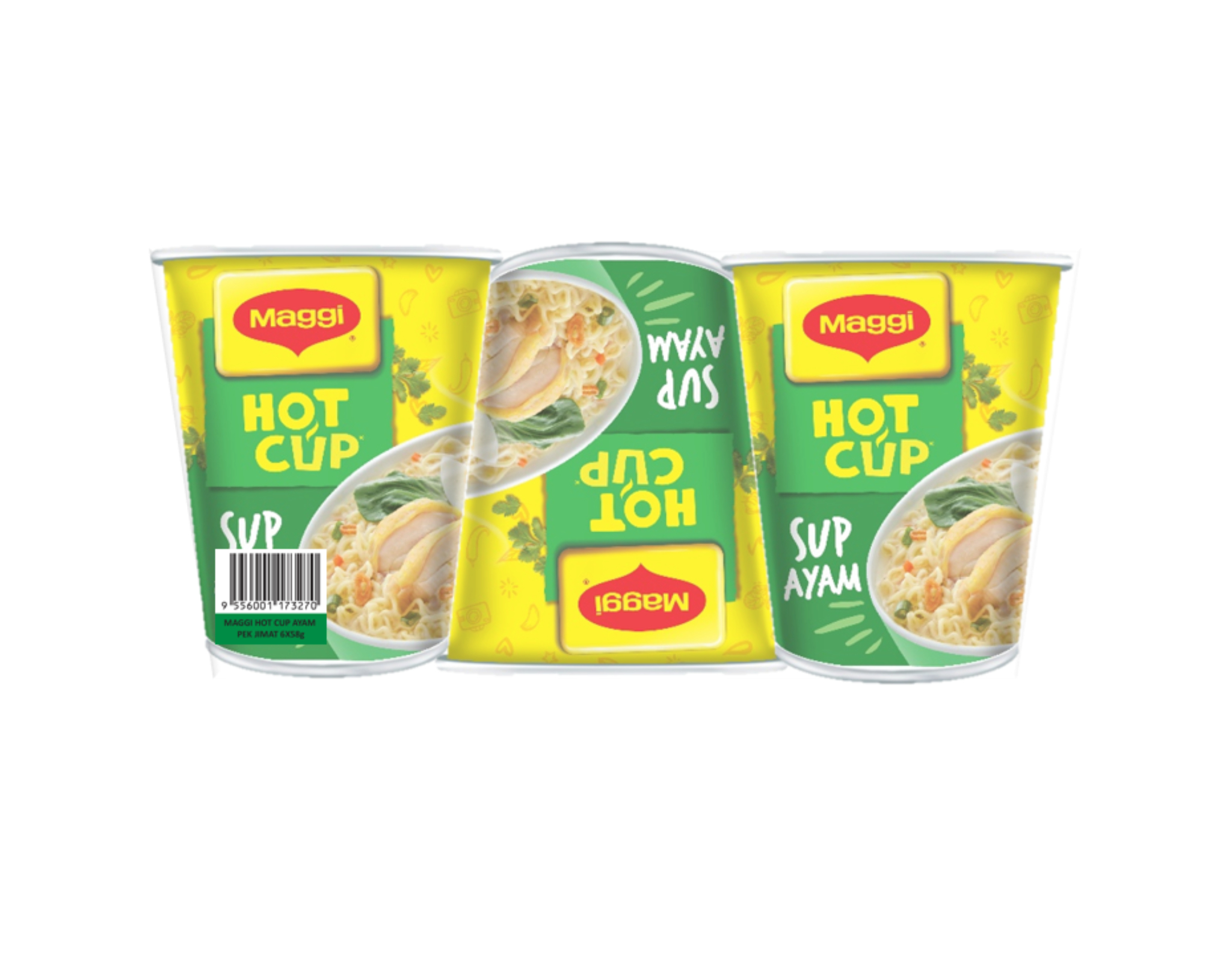 Maggi Hot Cup Chicken Multipack, 6x56g - Quick Snack