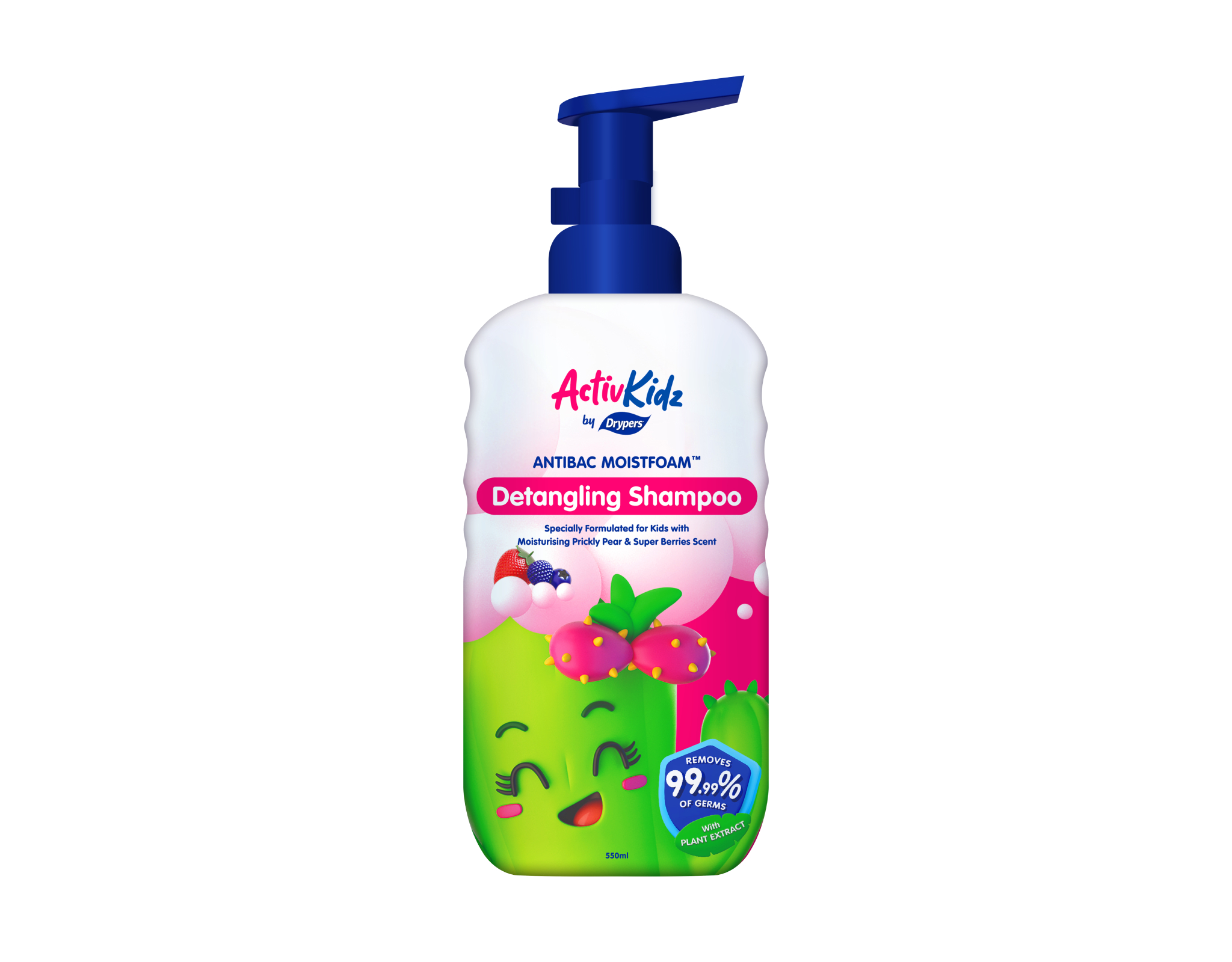 Drypers Activ Kidz Antibacterial Detangling Shampoo Super Berries Activ ...