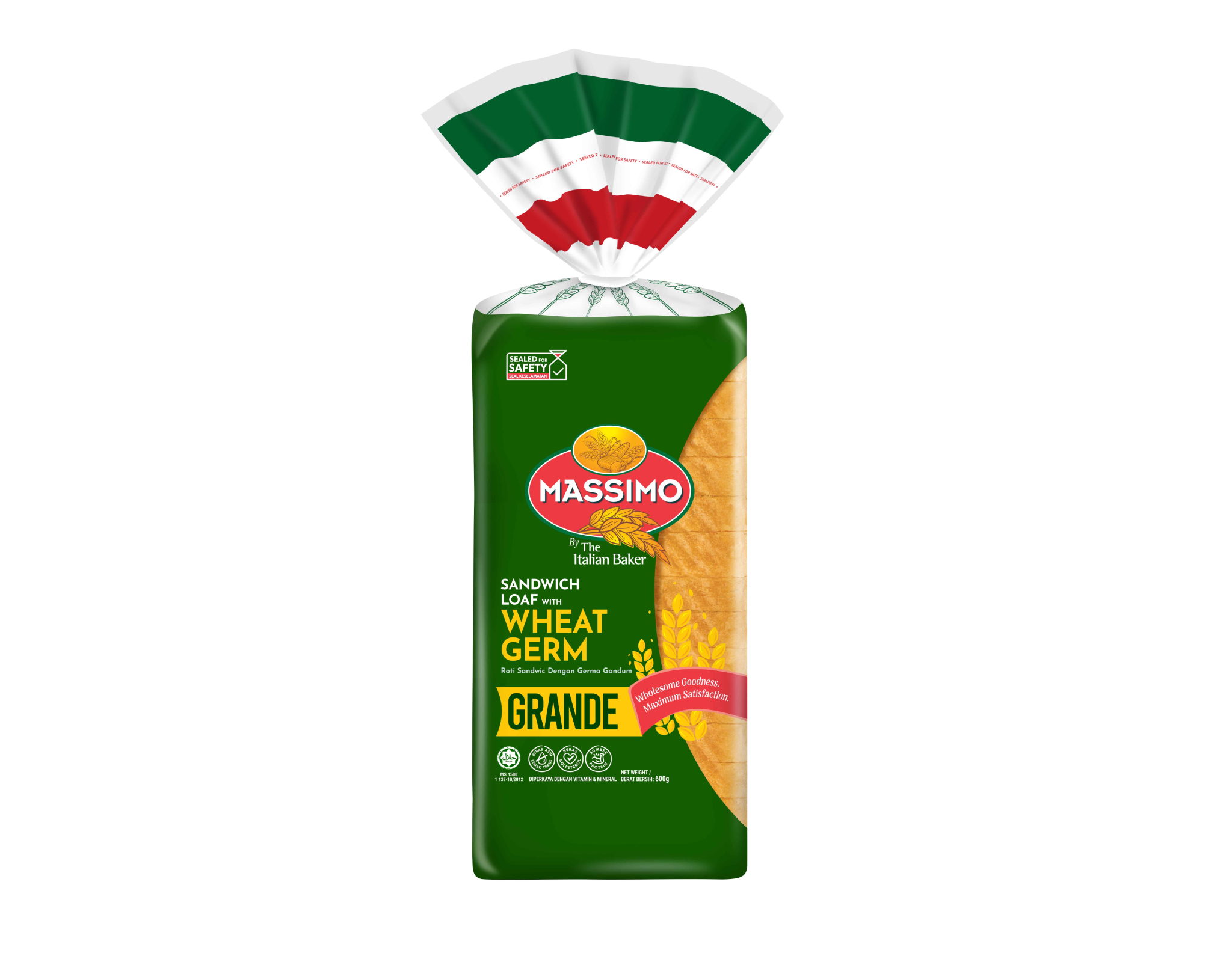 Massimo Sandwich Loaf With Wheat Germ, 600g - Soft