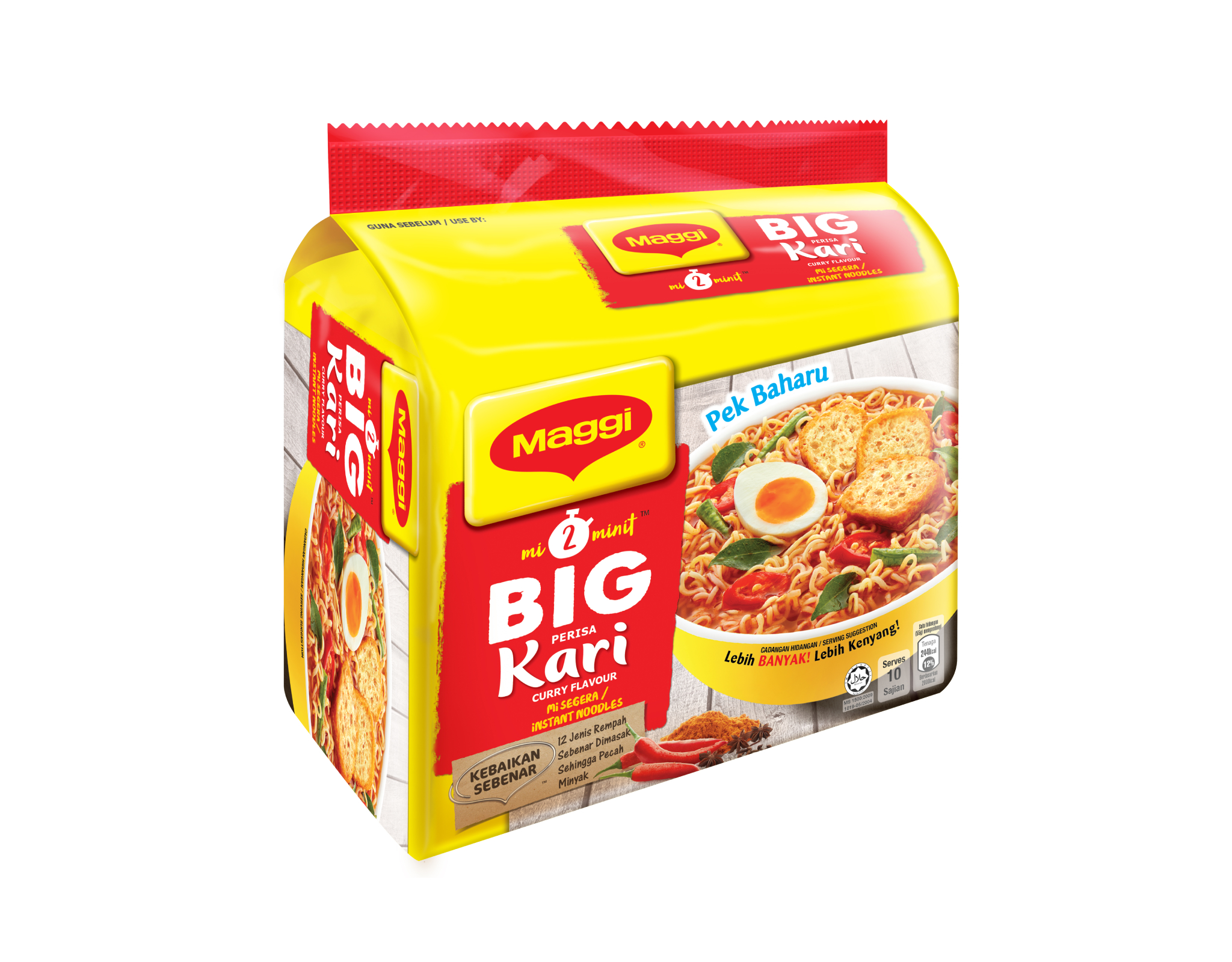 Maggi Big Curry Instant Noodles, 5 x 106g - Spicy Delight