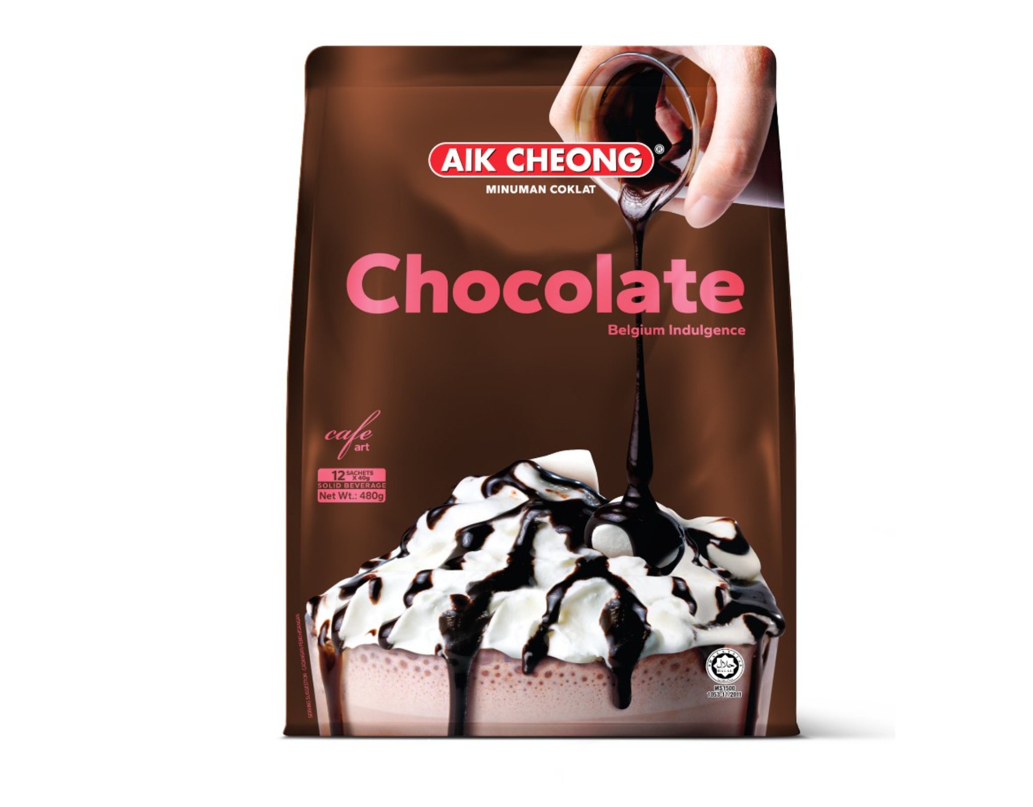 Aik Cheong Cafe Art 3 In 1 Chocolate, 12x40 g - Rich Flavor