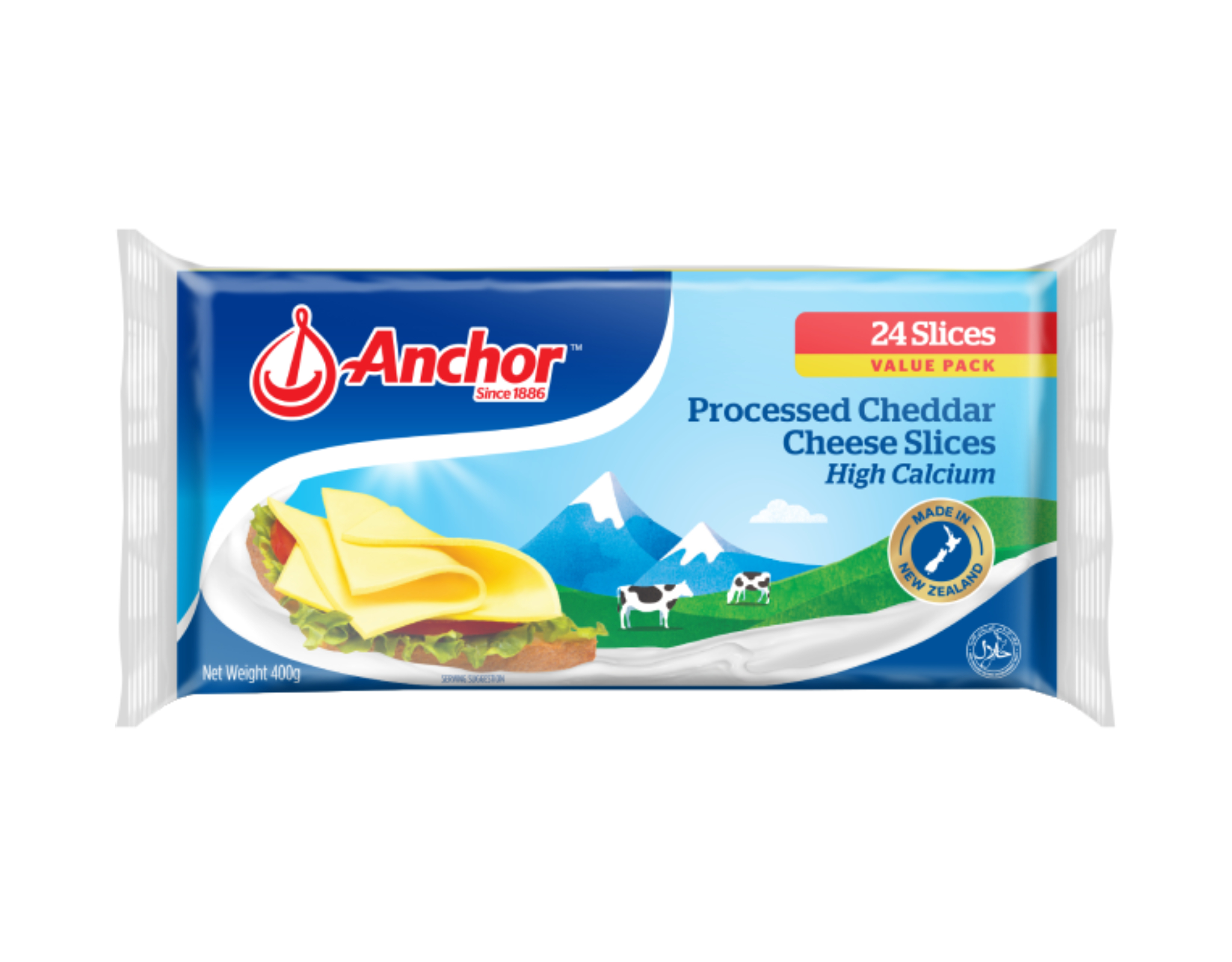 Anchor Slices Cheese, 400g - High Calcium