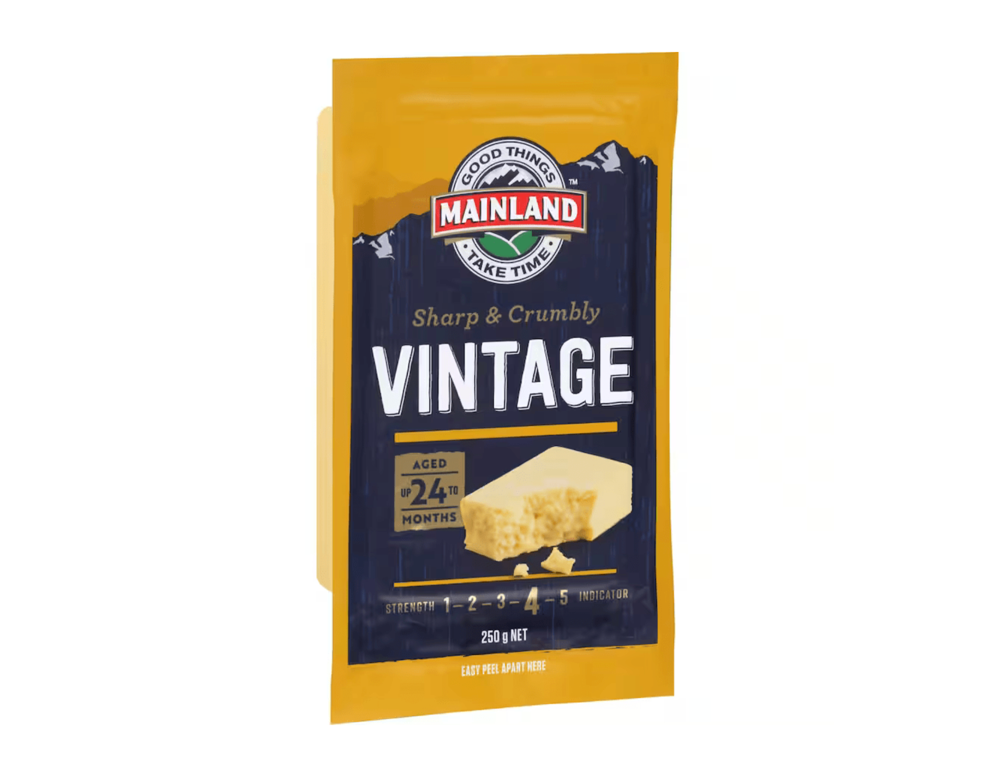 Mainland Vintage Aged Cheddar Block Cheese 250g