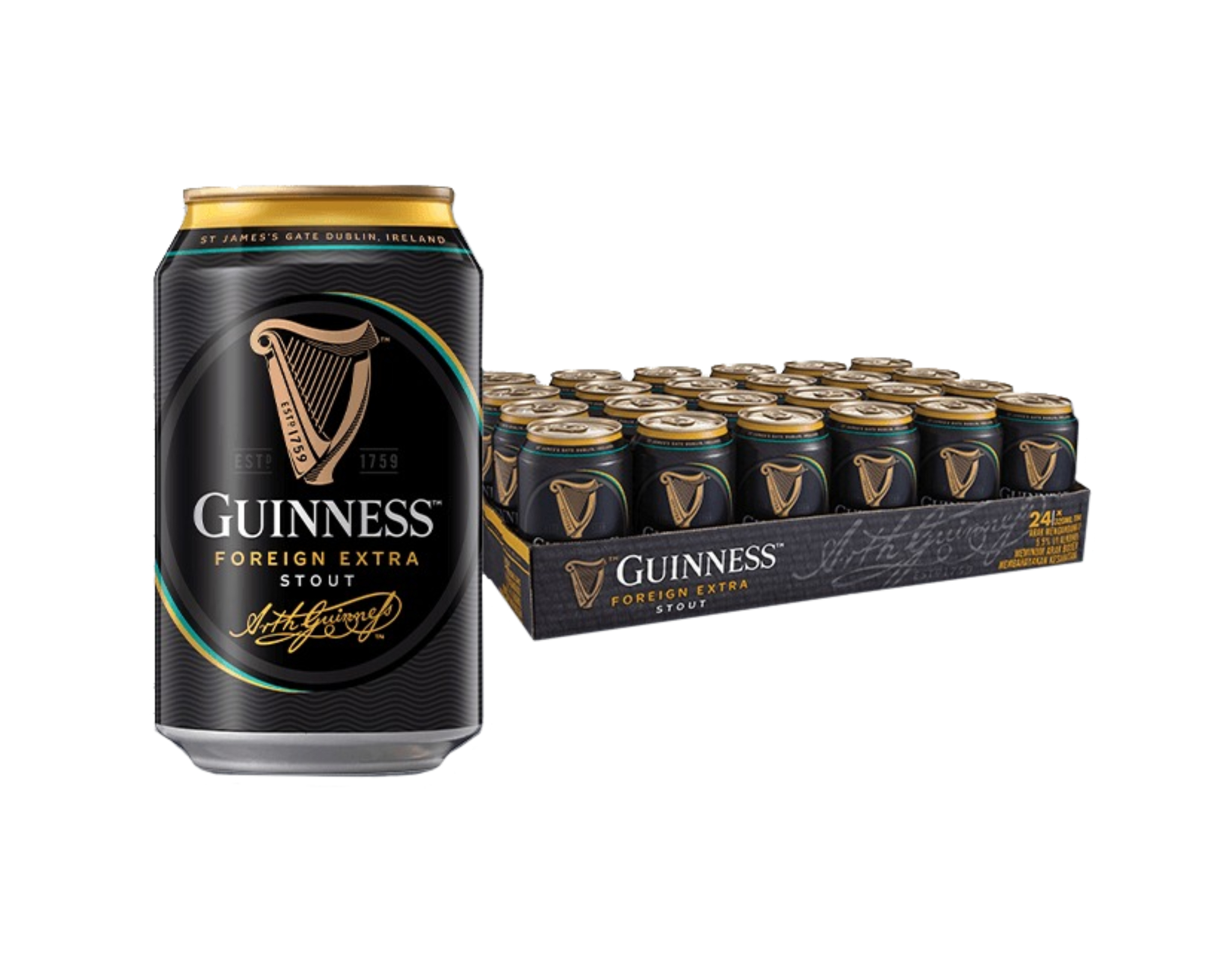 Guinness Stout Can, 24 x 320 ml - Full-bodied Flavor