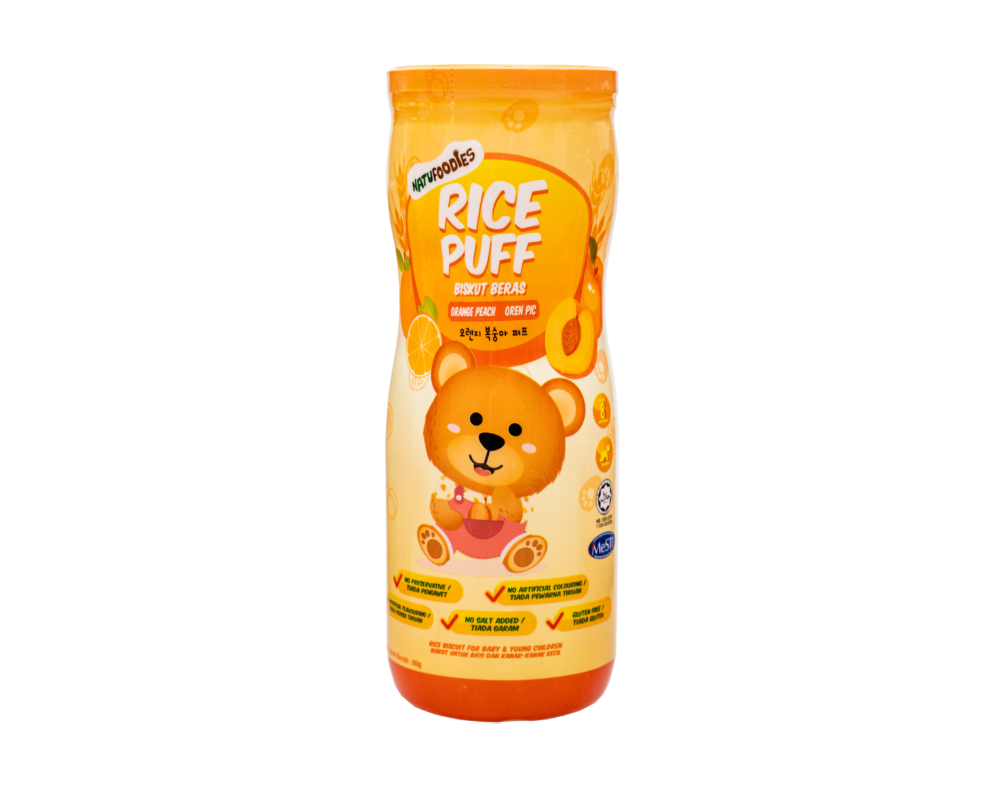 Natufoodies Rice Puff Orange Peach | myaeon2go