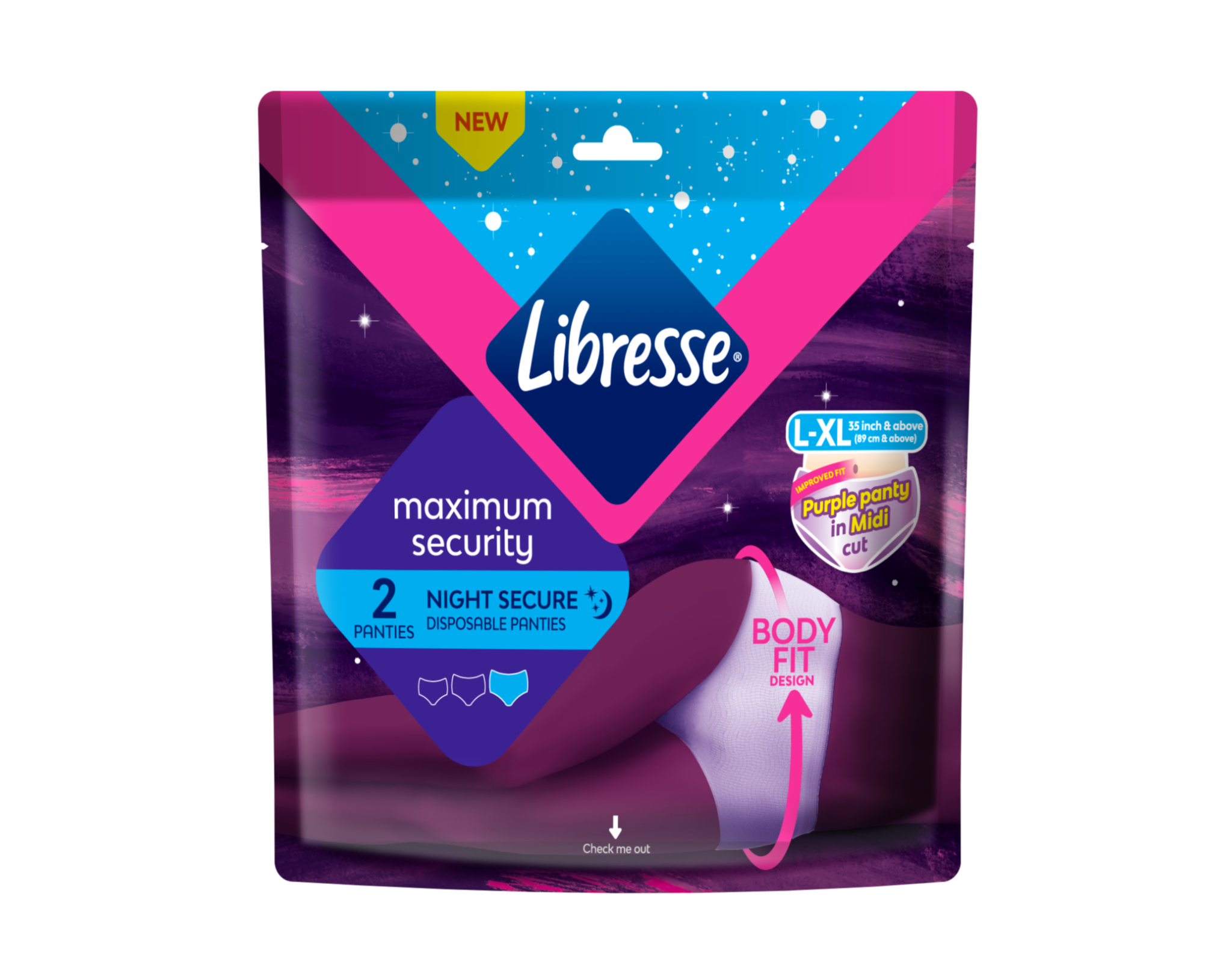 Libresse Body Fit Midi Disposable Panties L-XL | myaeon2go
