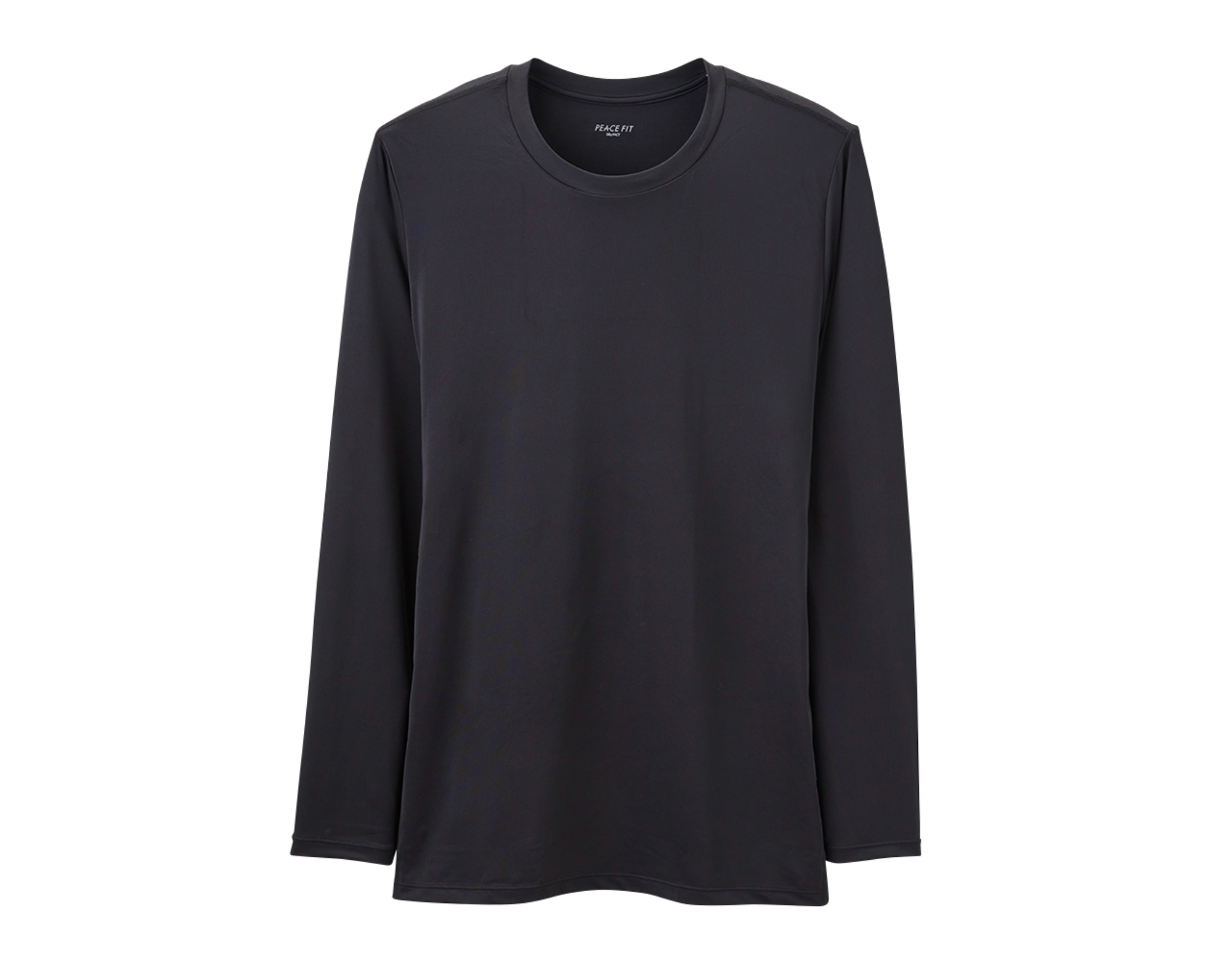Inner Casual Men SilkyFACT Long Sleeve Crew Neck Black | myaeon2go