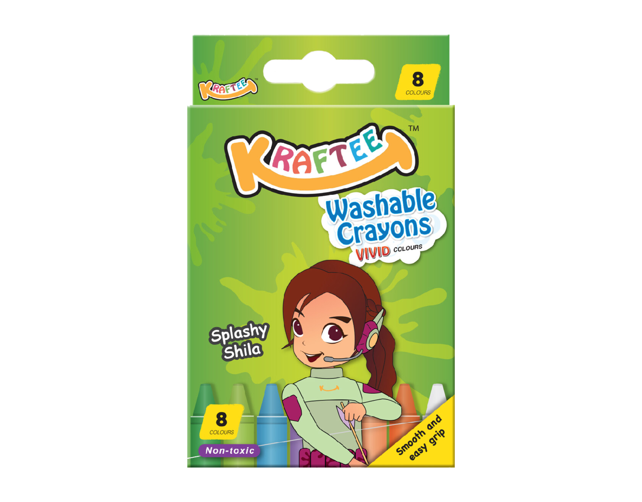 Kraftee Washable Crayons Splashy Shila | myaeon2go