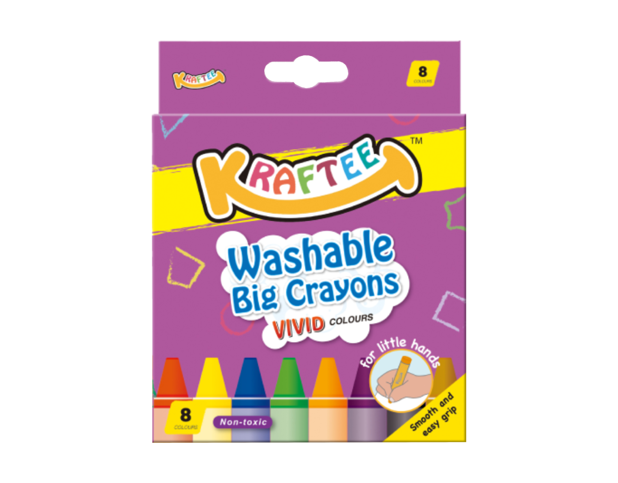 Kraftee Washable Big Crayons | myaeon2go