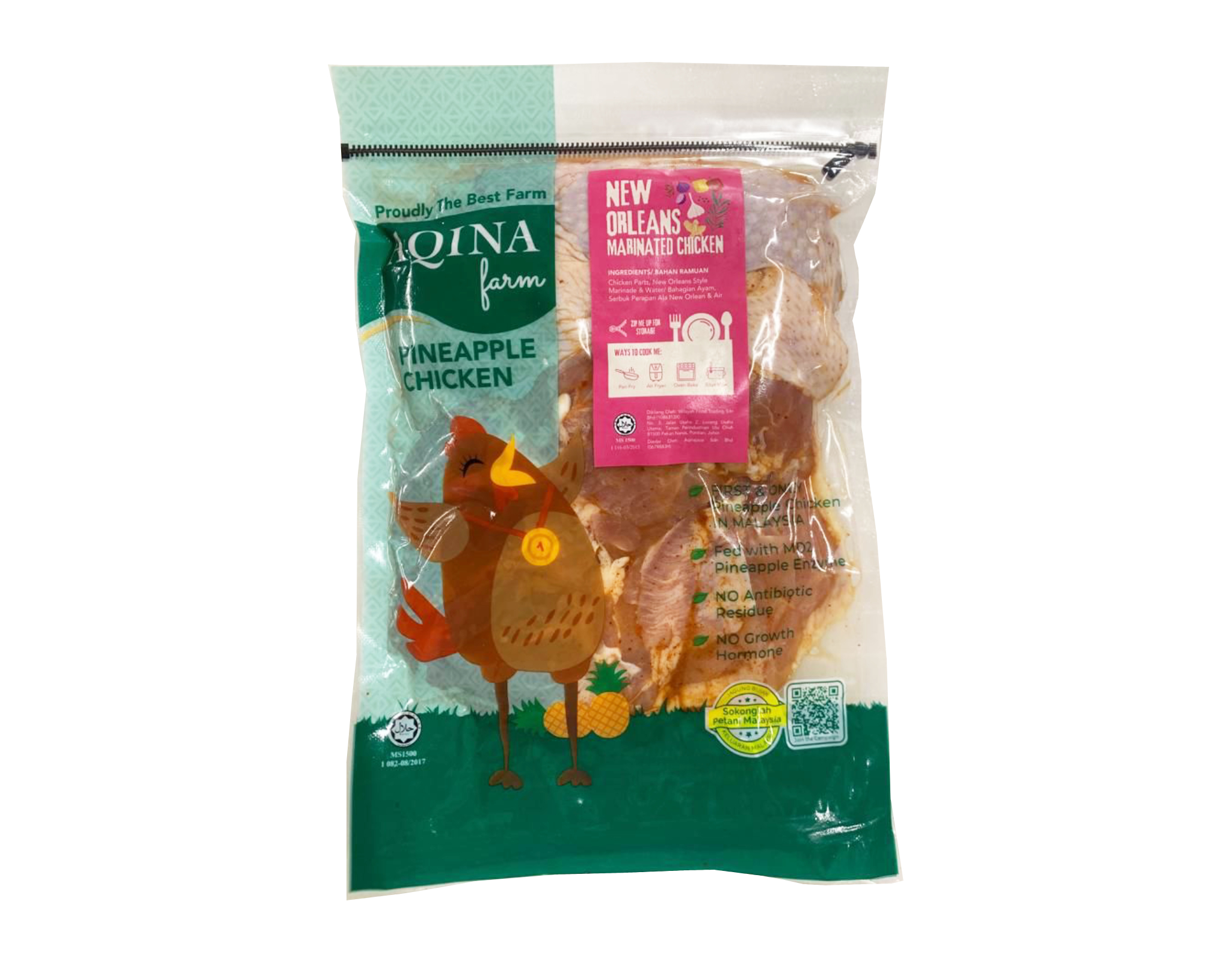 Aqina Marinated Pineapple Chicken Boneless Leg (New Orleans) | myaeon2go
