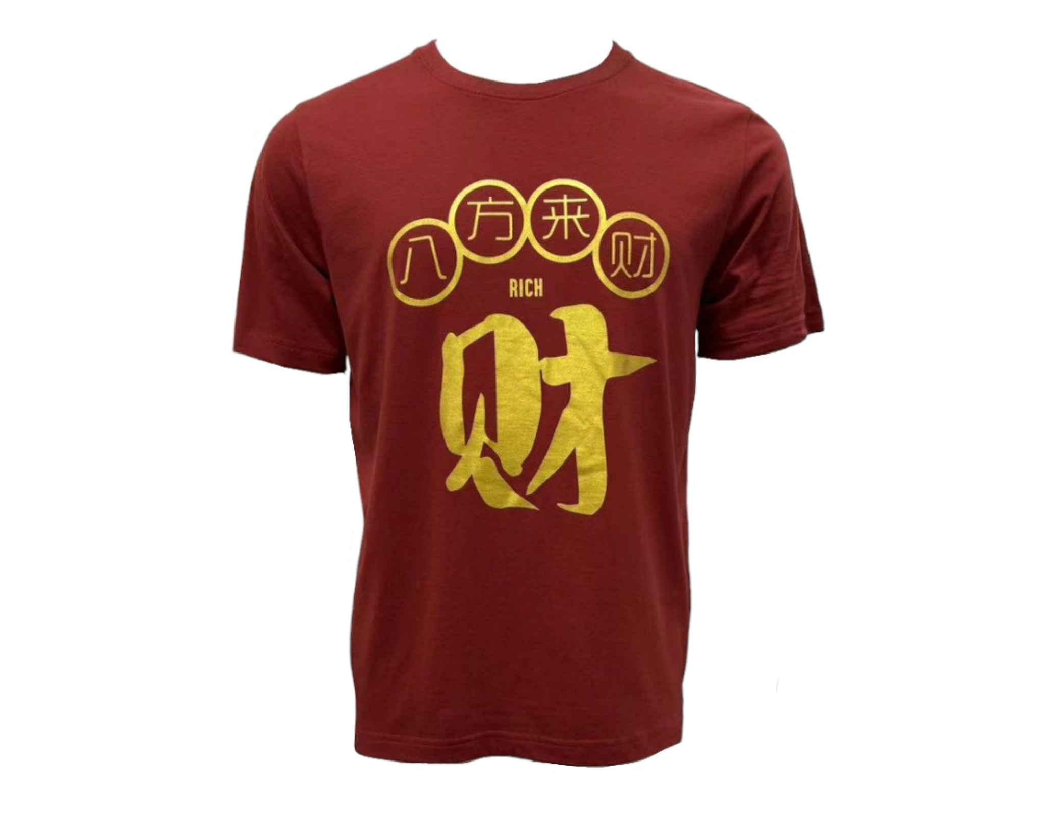 Guys Vision Short Sleeve CNY Printed Tee Brick Red | myaeon2go