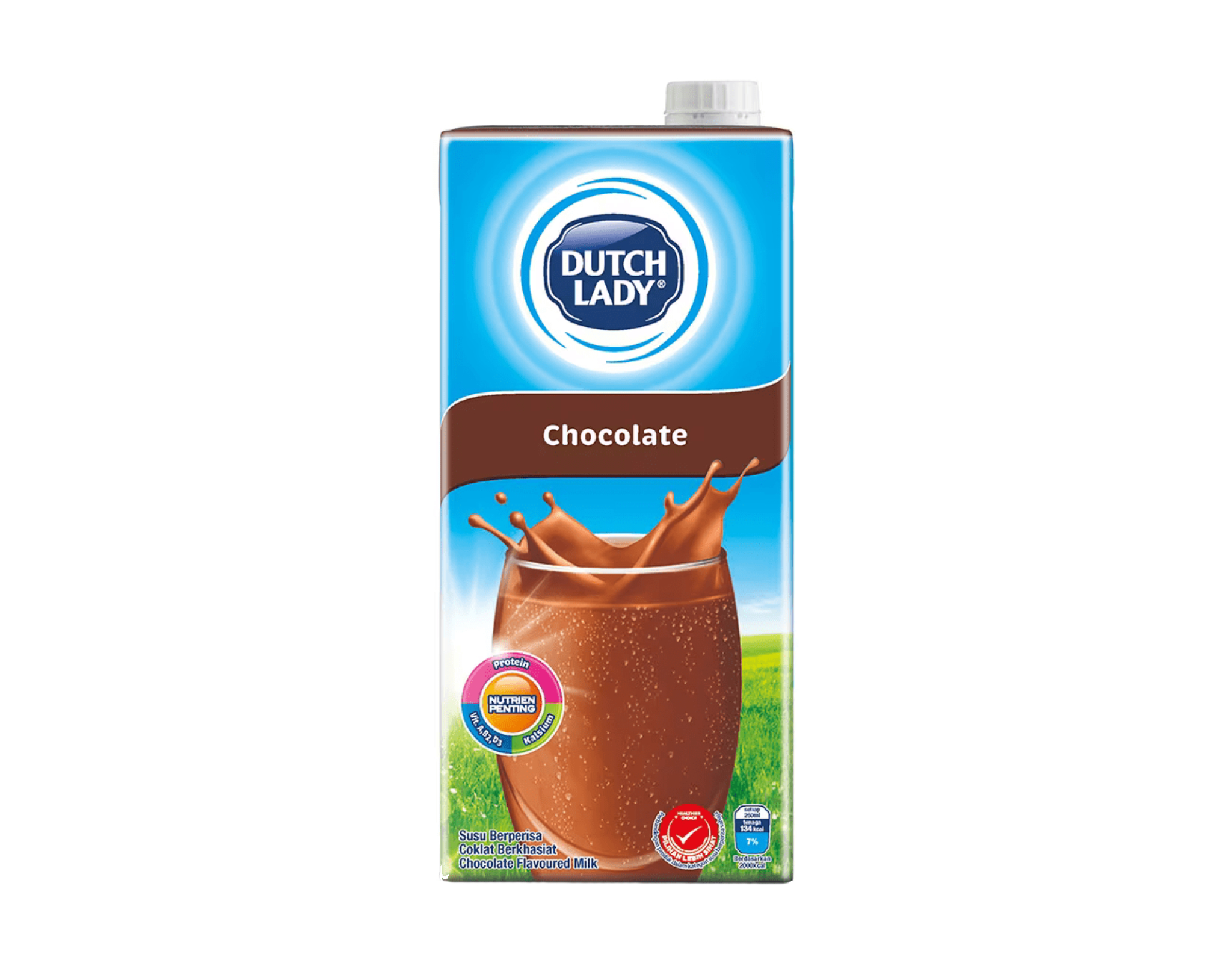 Dutch Lady UHT Chocolate Milk, 1L - Indulgent Flavor