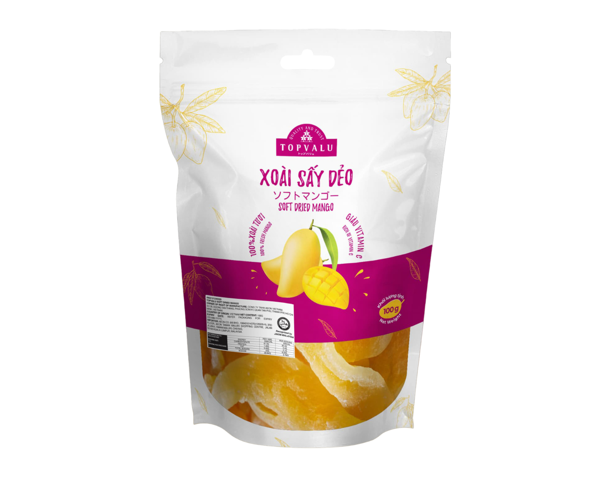 TOPVALU Soft Dried Mango | myaeon2go
