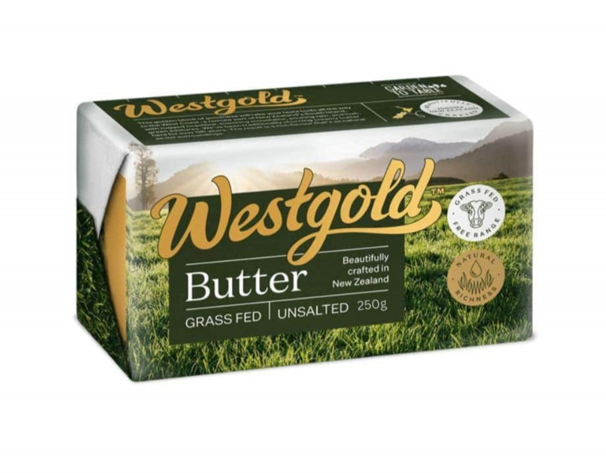 Westgold Butter Unsalted, 250g - Grass Fed