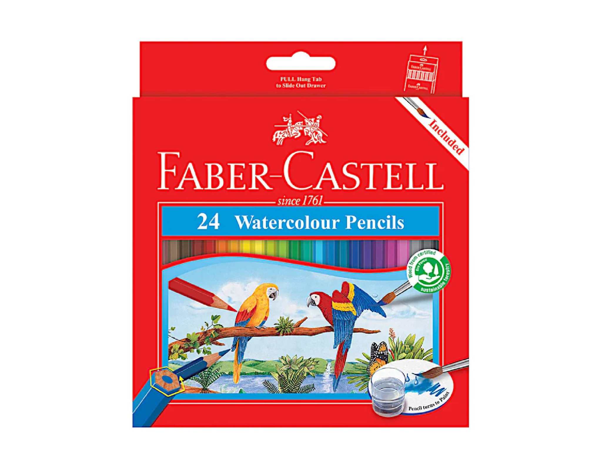 Faber-Castell Watercolour Pencil Parrot Set Of 24 | myaeon2go