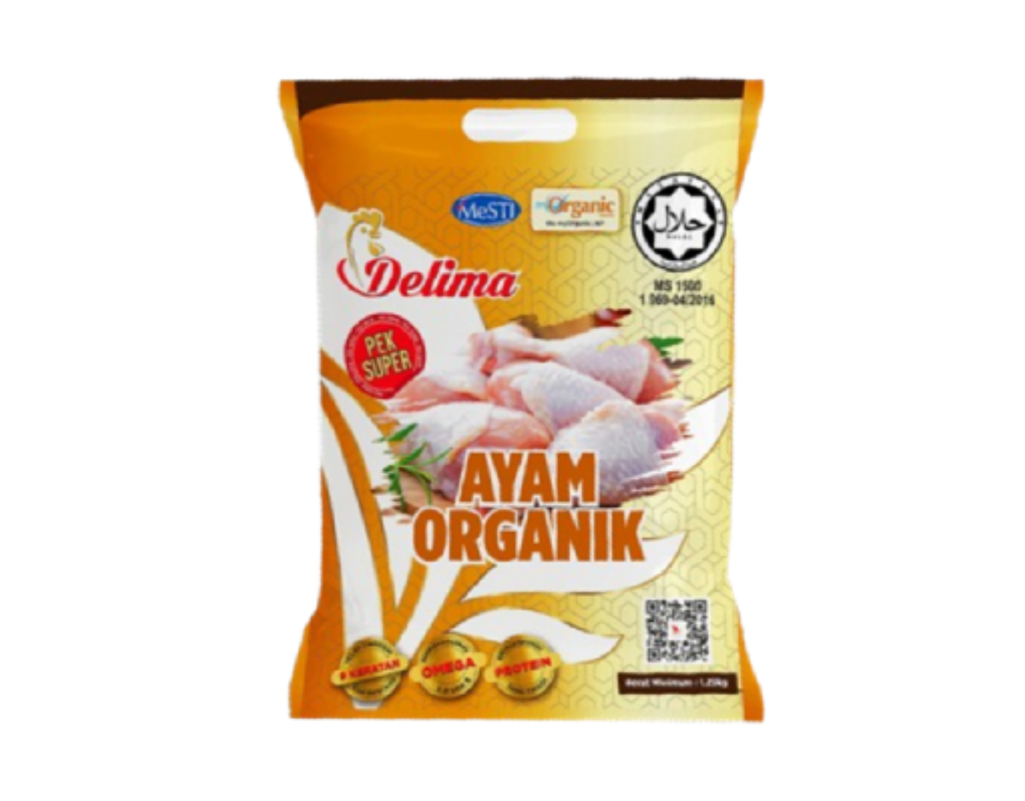 Delima Organic Whole Chicken, 9 Cuts - Omega-3 Rich