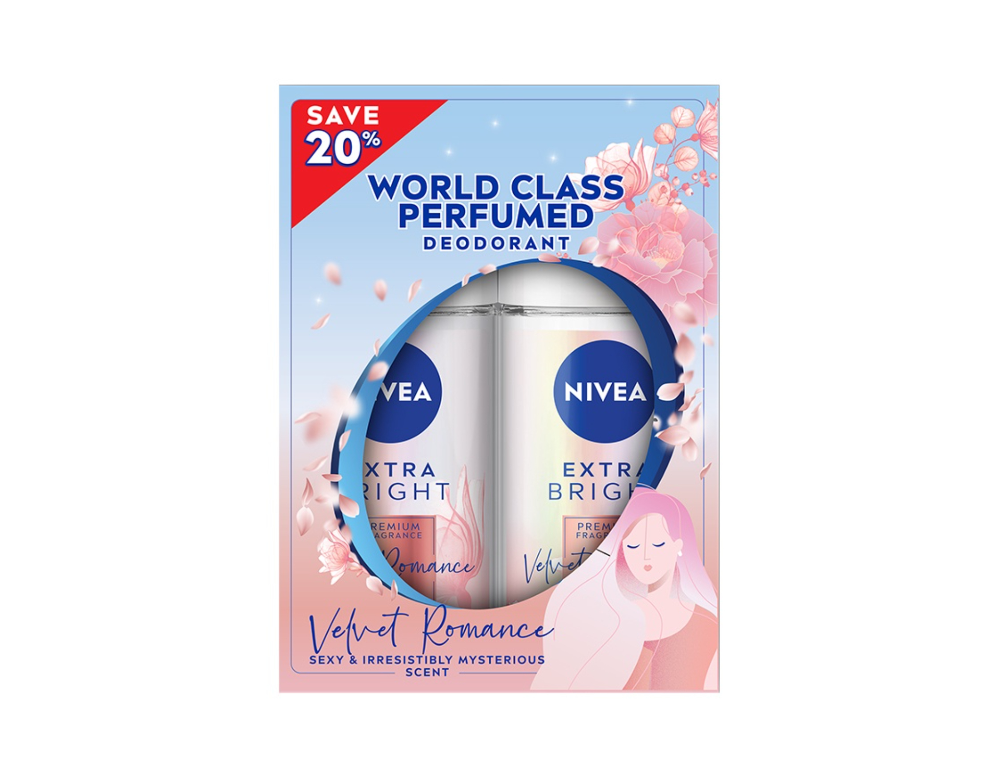 Nivea Extra Bright Velvet Romance Roll On | myaeon2go