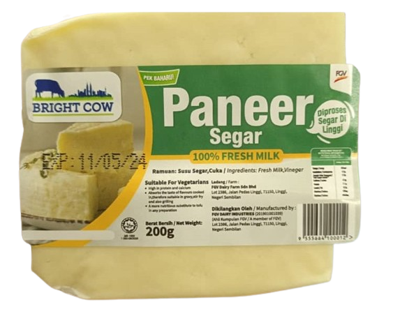Bright Cow Fresh Paneer, 200 g - High Protein & Calcium