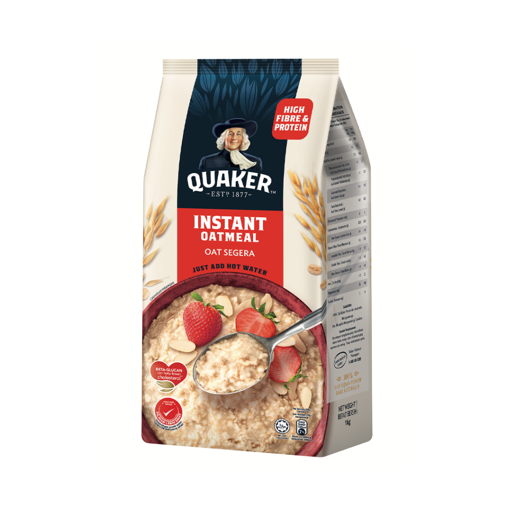 Quaker Instant Oatmeal, 1 kg - High Fiber & Protein