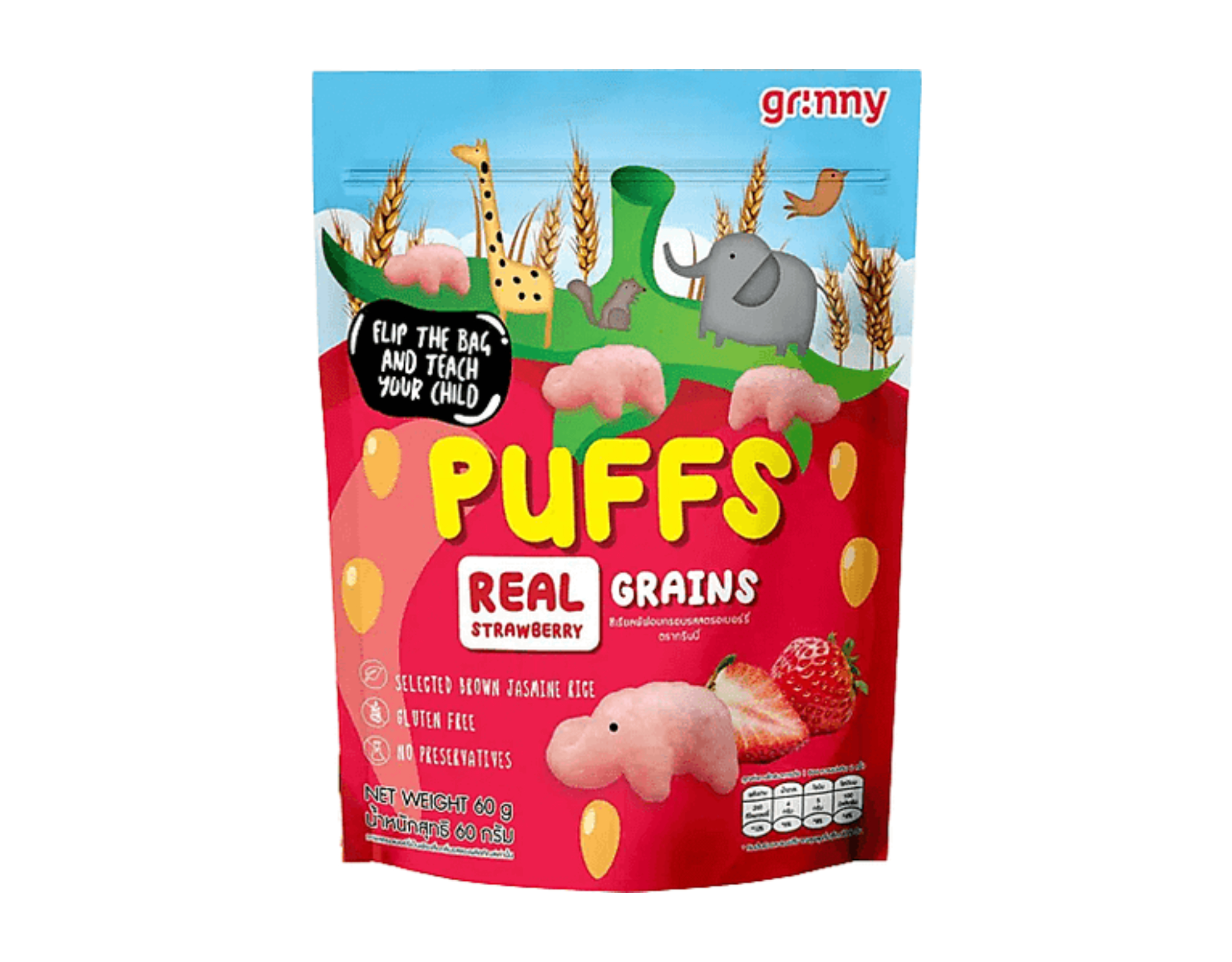 Grinny Cereal Puff Strawberry | myaeon2go