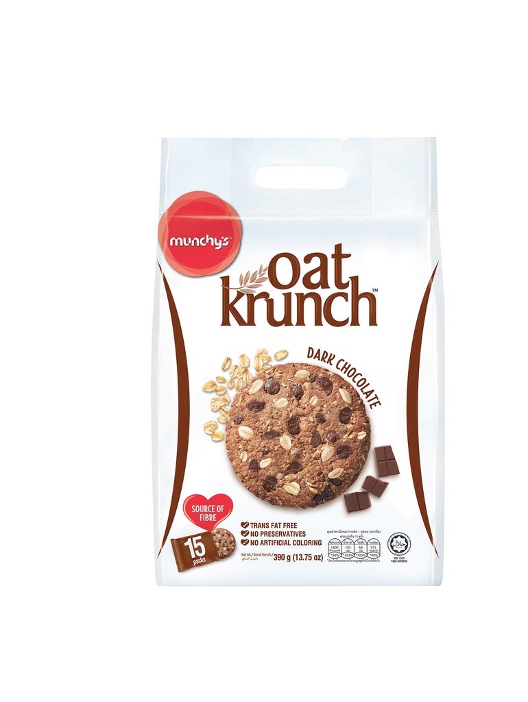 Munchy's Oat Krunch Biscuit Dark Chocolate Flavor - High in