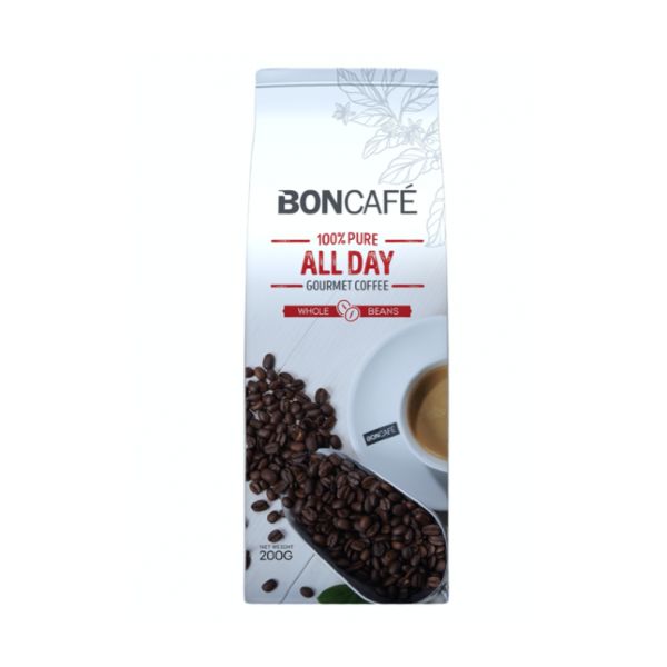 Boncafe All Day Coffee Beans, 200g - Rich, Nutty Flavor