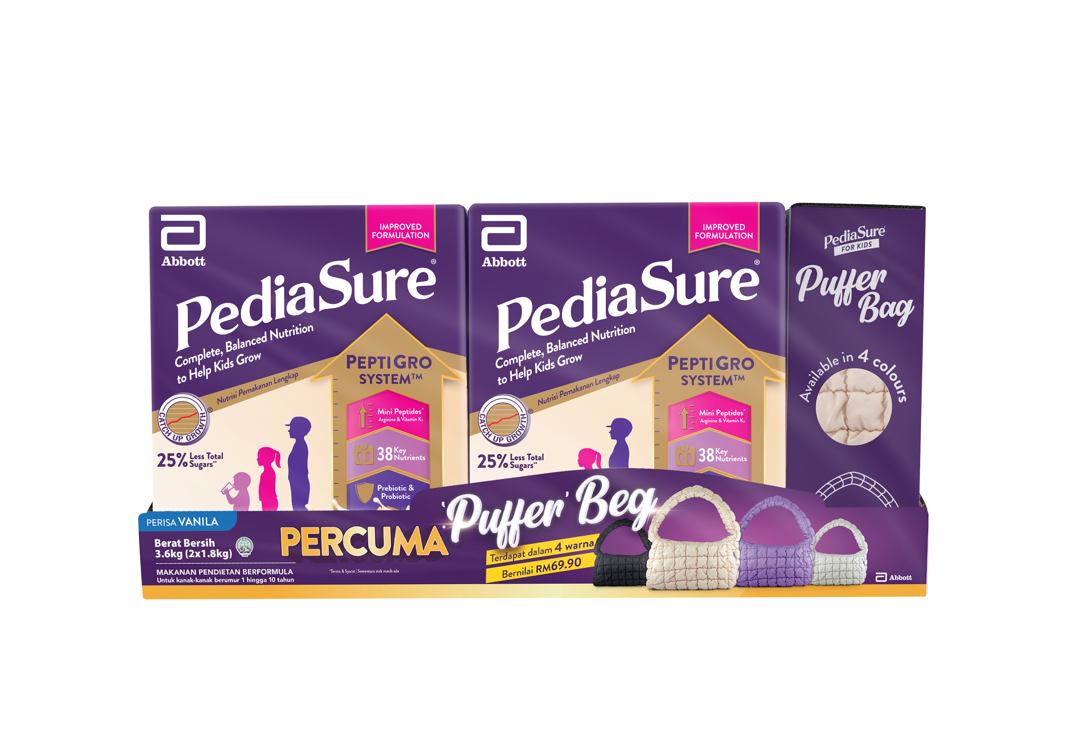 Pediasure PGRO Vanilla FOC Puffer Bag | myaeon2go