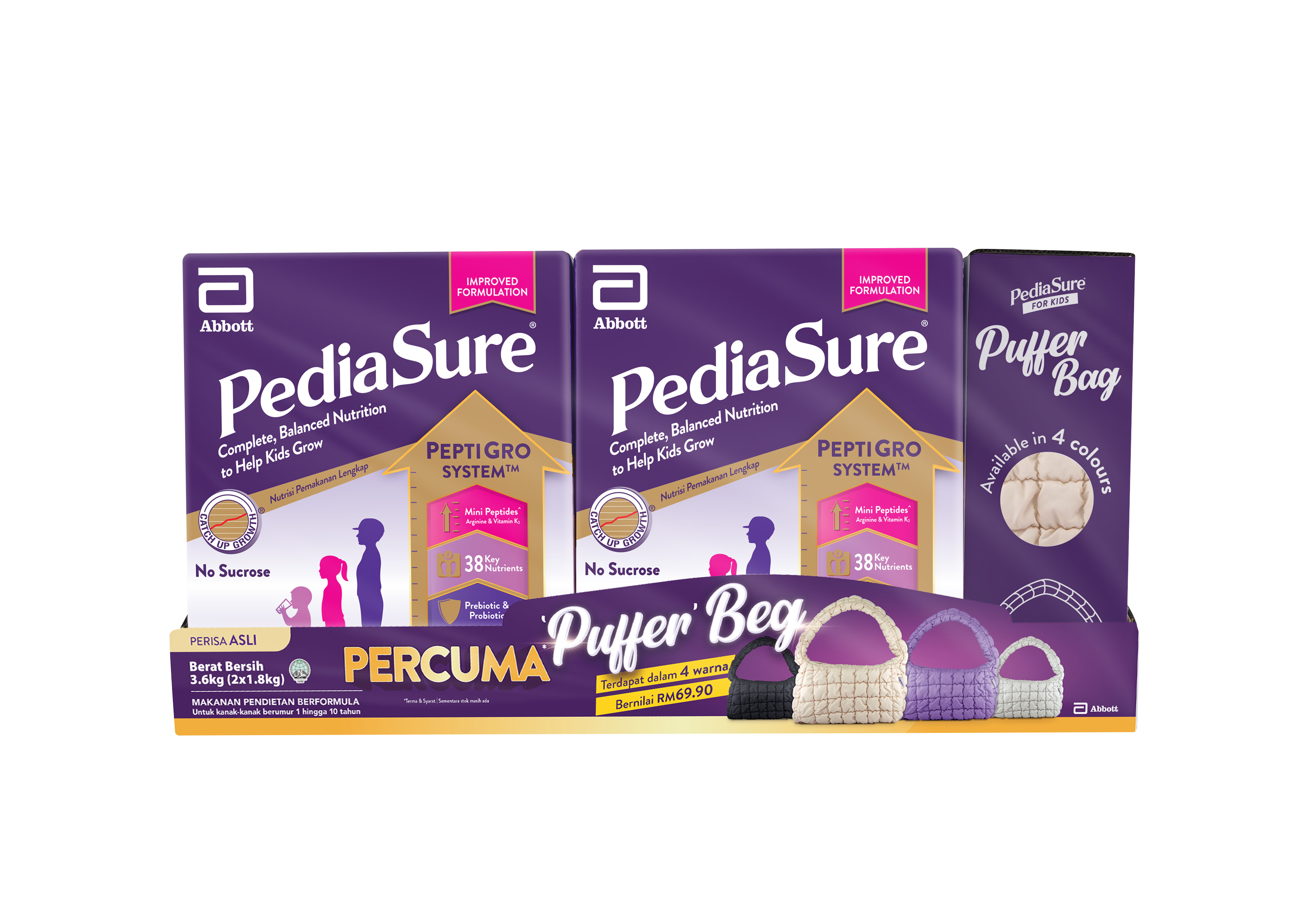 Pediasure PGRO Plain FOC Puffer Bag | myaeon2go