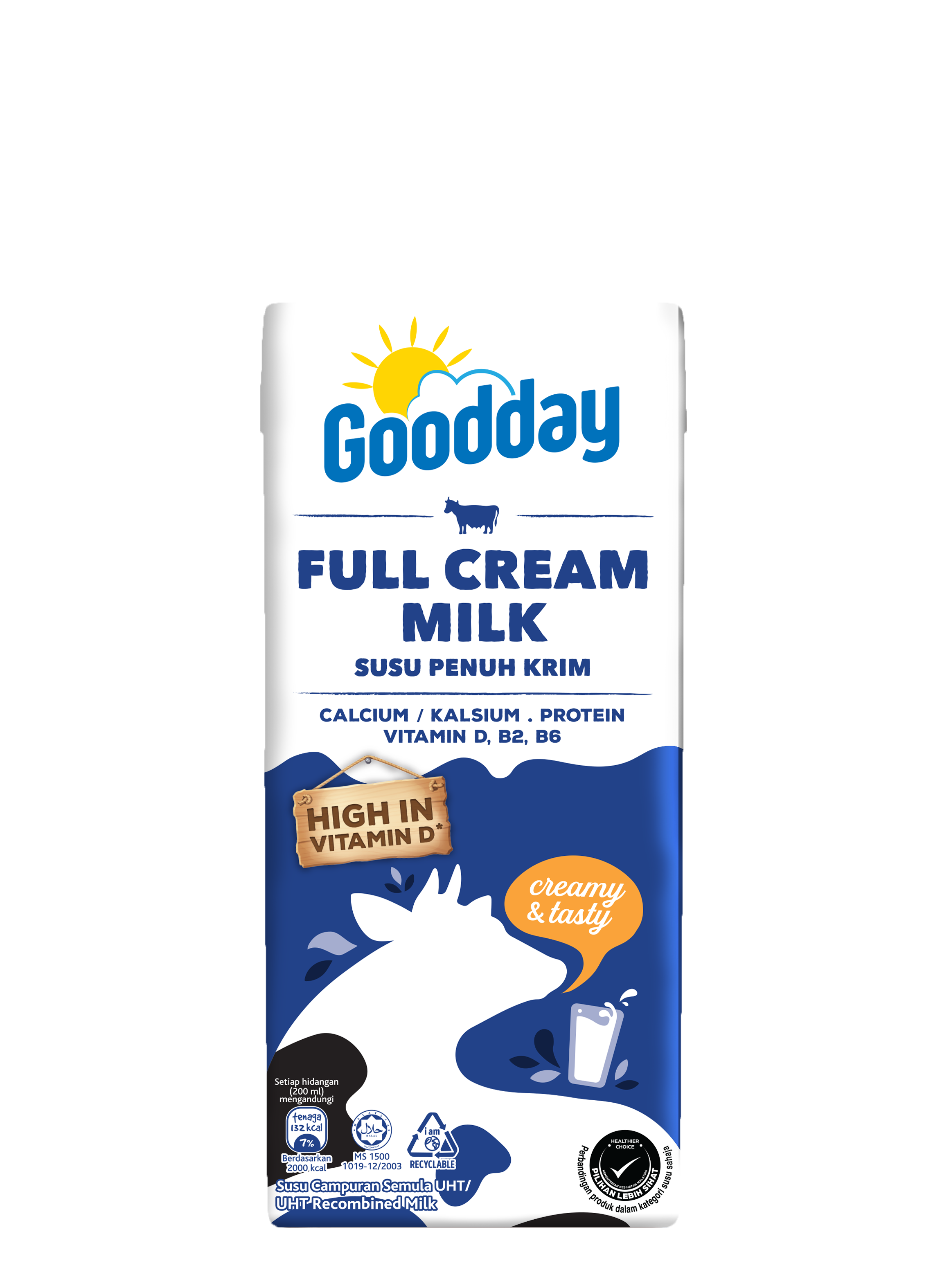 Goodday Full Cream Uht Milk, 1L - Creamy & Tasty
