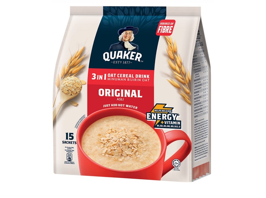 Quaker Q-Vital Original, 15 x 28 g - High Fiber & Protein