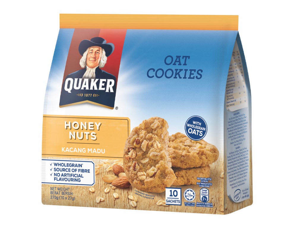 Quaker Oats Cookies Honey Nuts, 270 g - Source of Fiber