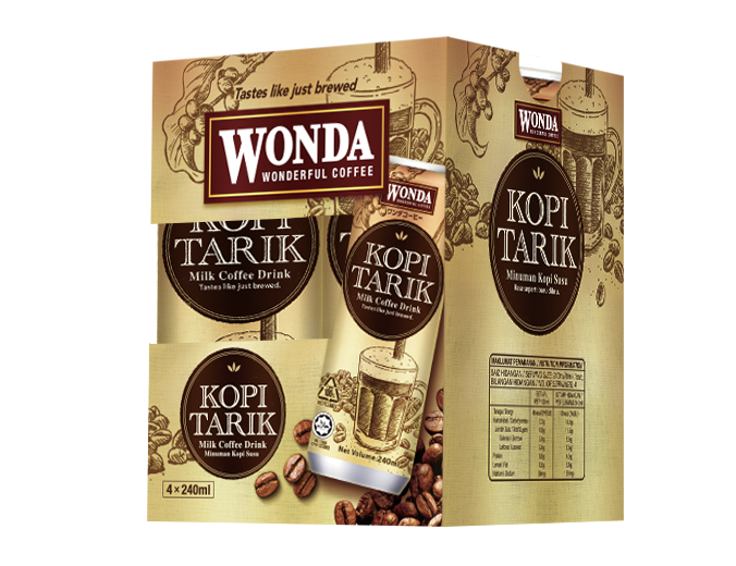 Wonda Kopi Tarik, 4 x 240 ml - Rich Flavor