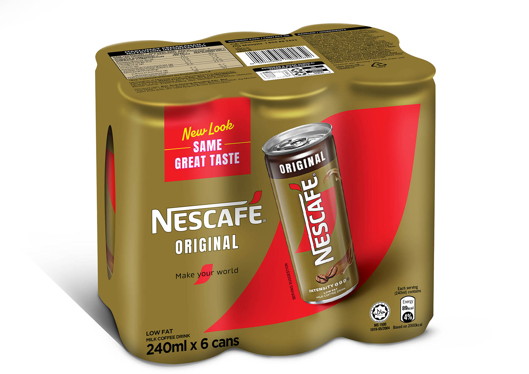 Nescafe Original Can, 6 x 240 ml - Smooth & Creamy Coffee