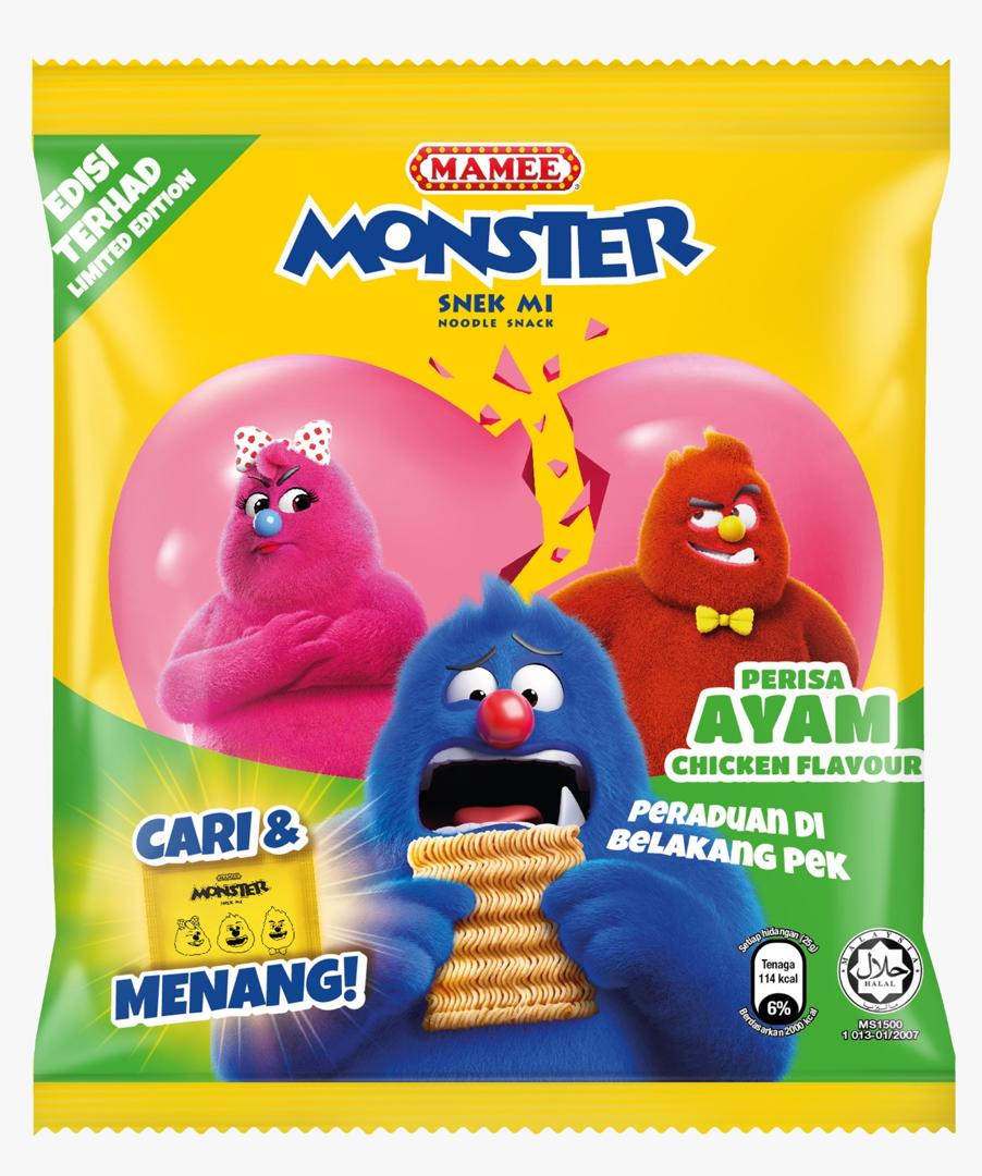 Mamee Monster Chicken 8x25g - Noodle Snack