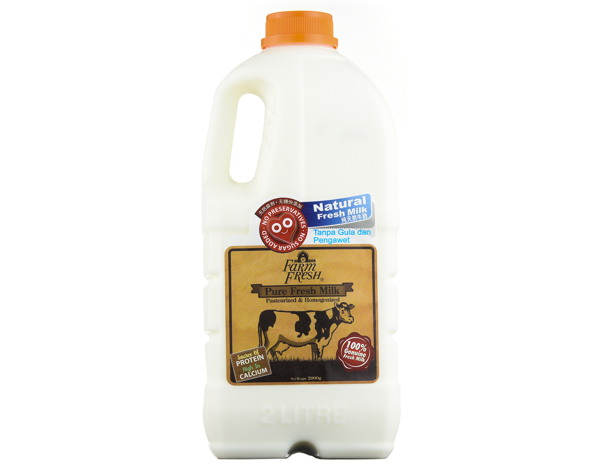 Farm Fresh Full Cream Milk, 2L - Pure & High Calcium