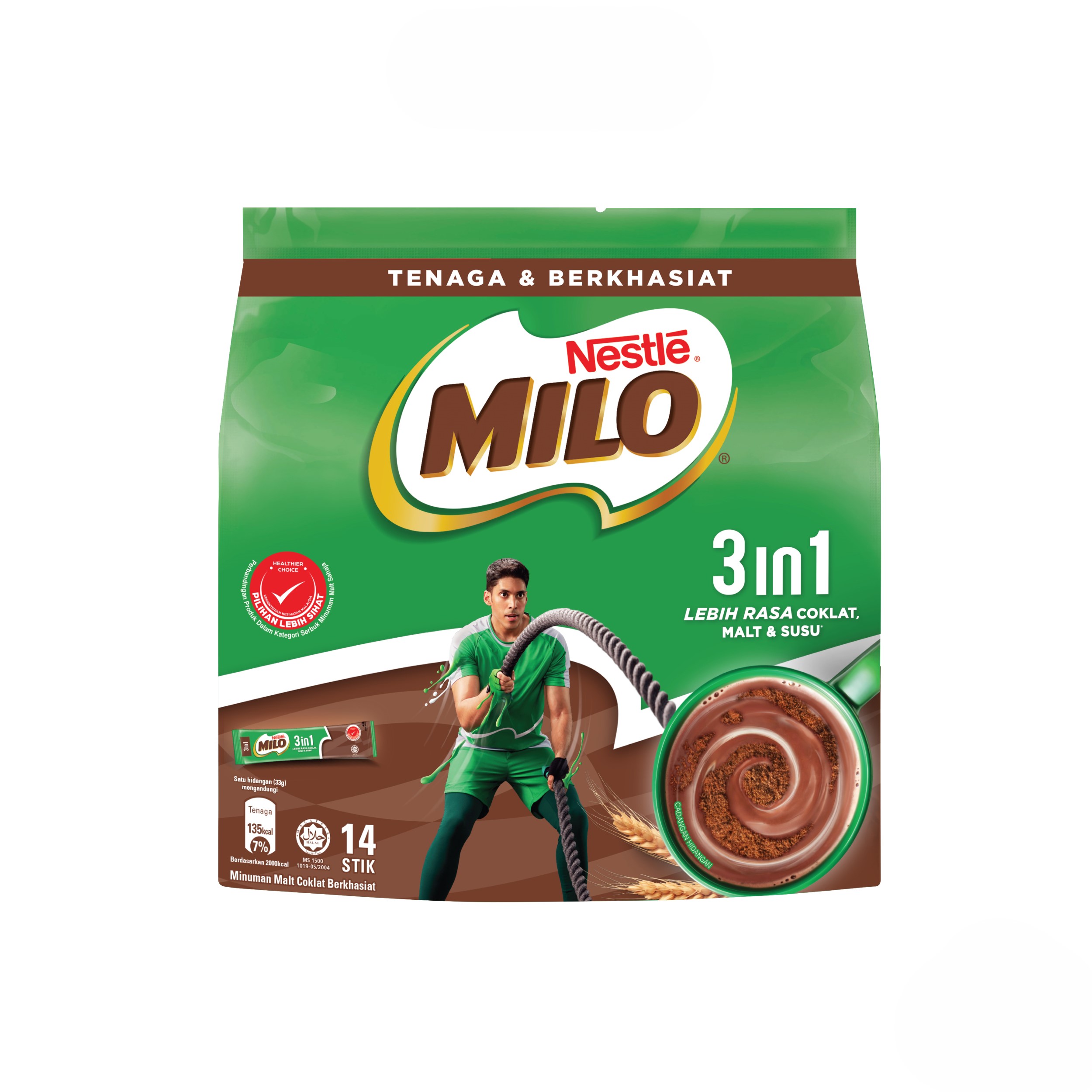 Milo 3-In-1 Activ-Go, 14 x 33g - Nourishing Energy