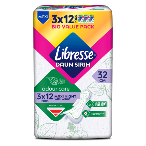 Libresse Odour Care Maxi Night Wing 32cm | myaeon2go