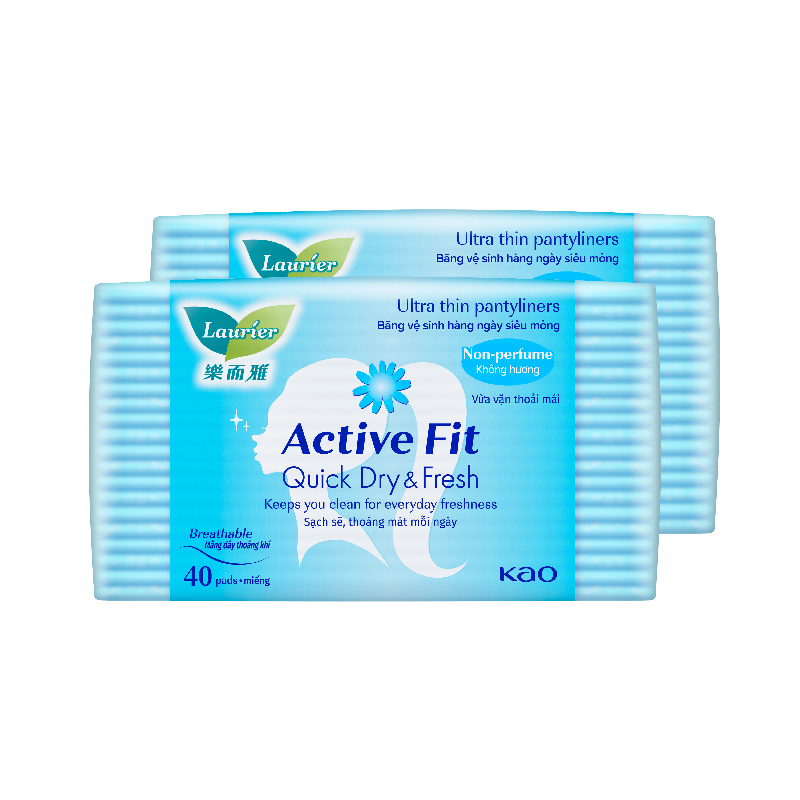 Laurier Pantyliners Active Fit Dry & Fresh Non-Perfume | myaeon2go