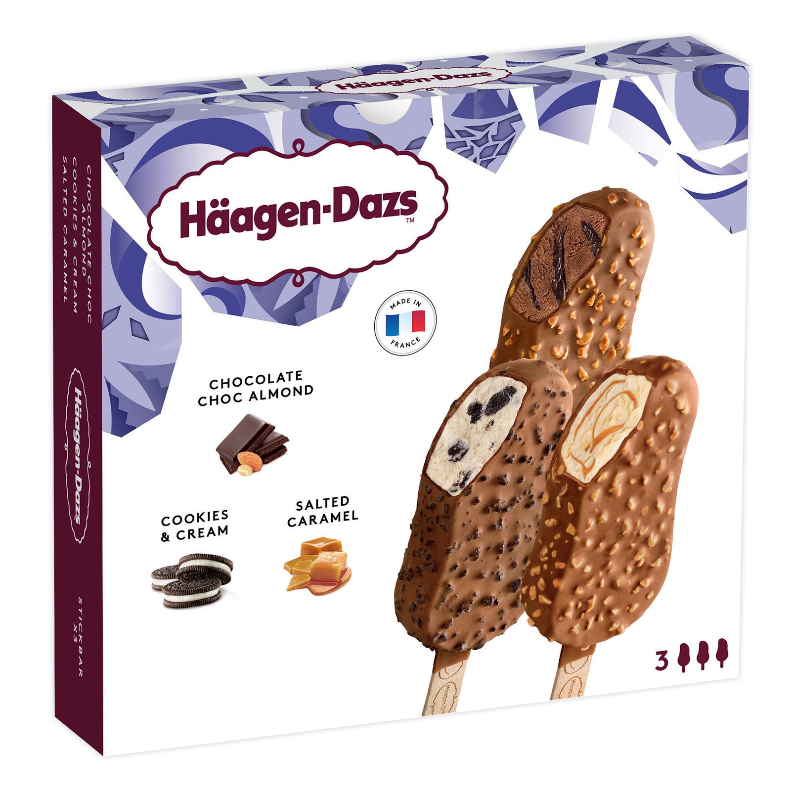 Haagen-Dazs Cookies & Cream Multipack 3x80ml Rich Flavors