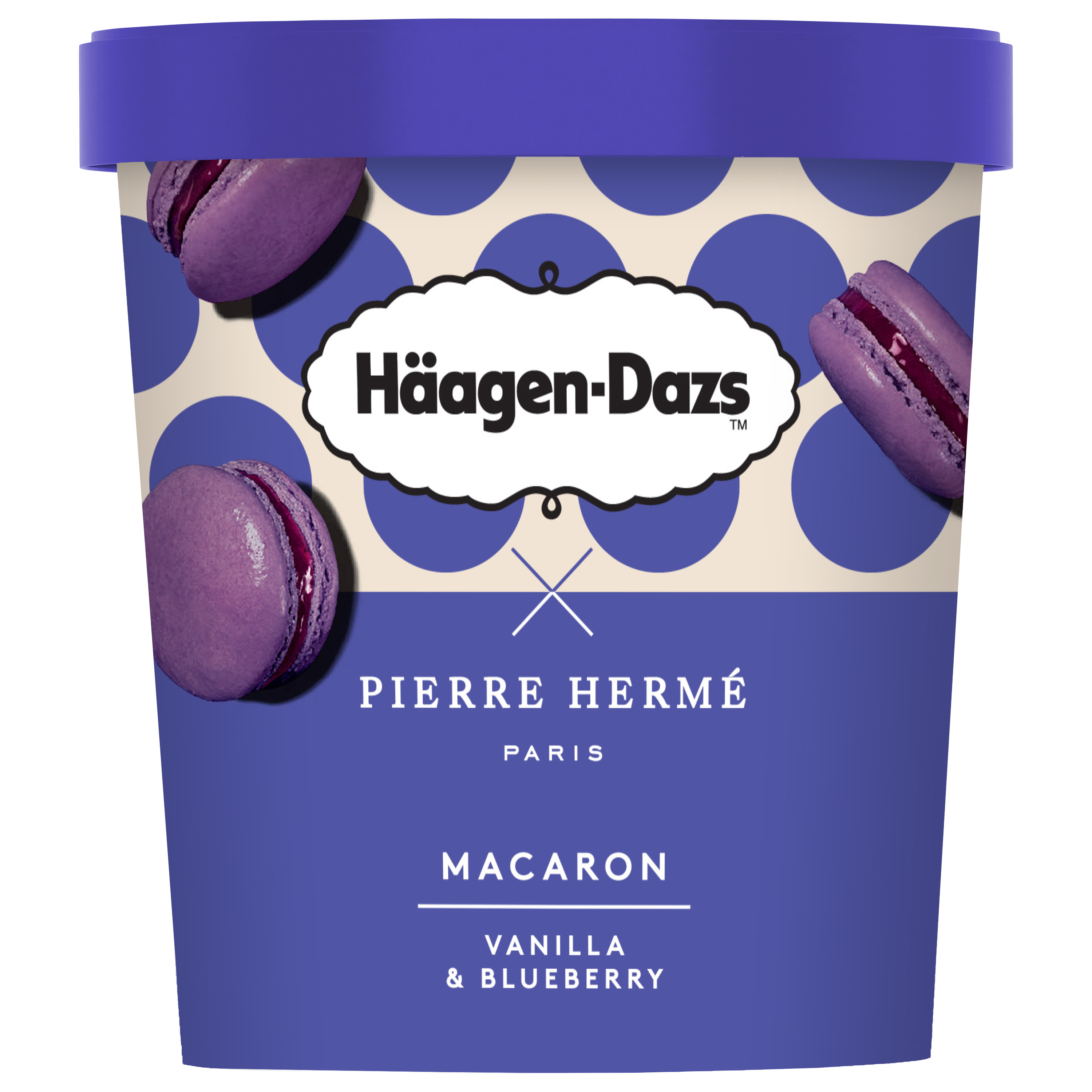 Haagen-Dazs Macaron Vanilla & Blueberry Pint | myaeon2go